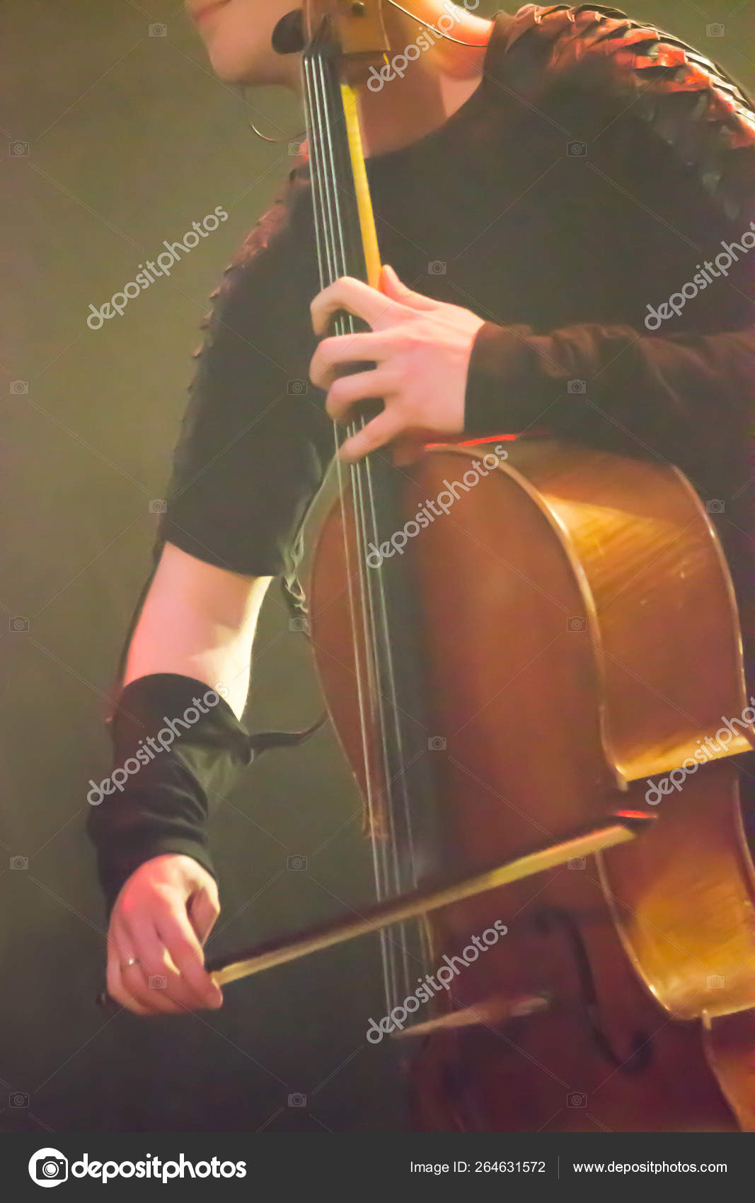 Man musician with a cello on the stage. reportage — Stock Photo ...