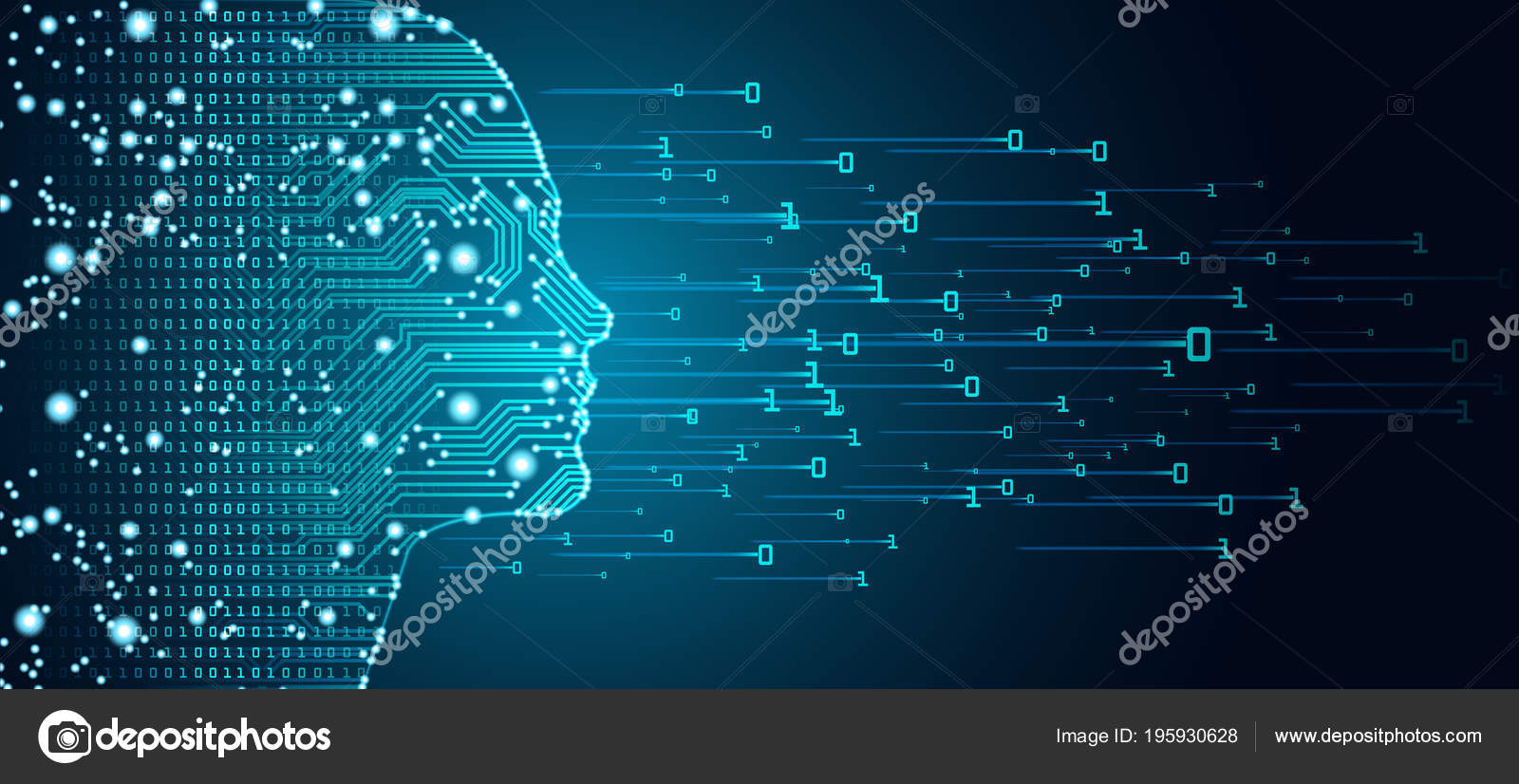 Big data and artificial intelligence concept. Stock Vector Image by ...