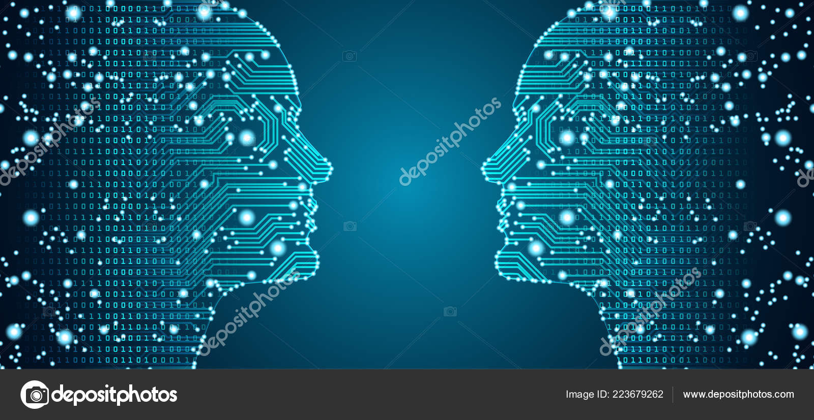 Big data face-to-face online marketing business concept. Stock Vector ...