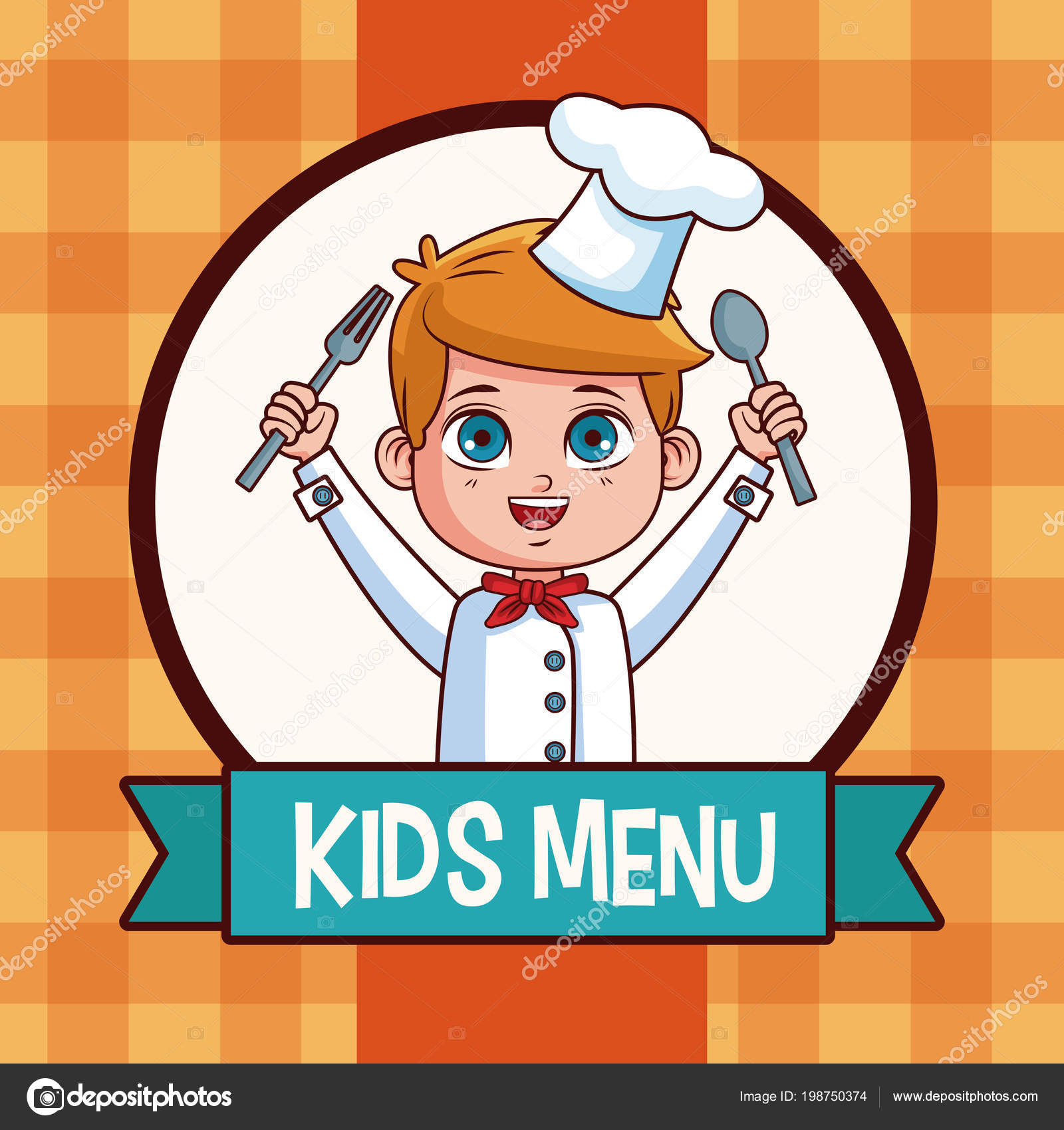 Kindermenü Cartoon Stock-Vektorgrafik von ©jemastock 198750374