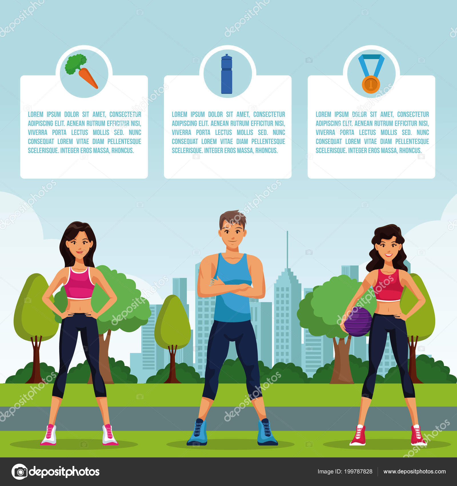 Fitness people infographic Stock Vector by ©jemastock 199787828