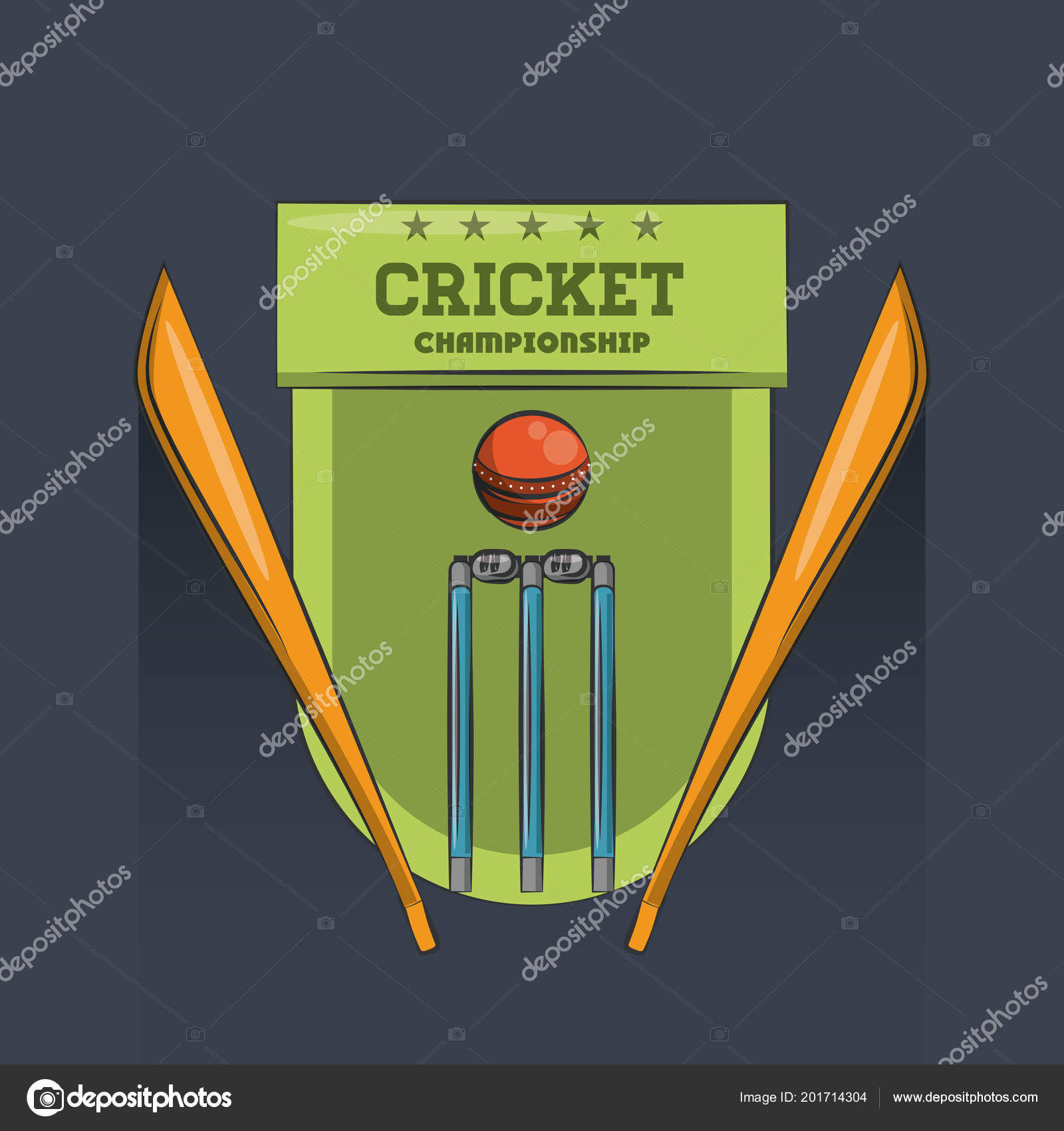 Cricket championship game Stock Vector Image by ©jemastock #201714304