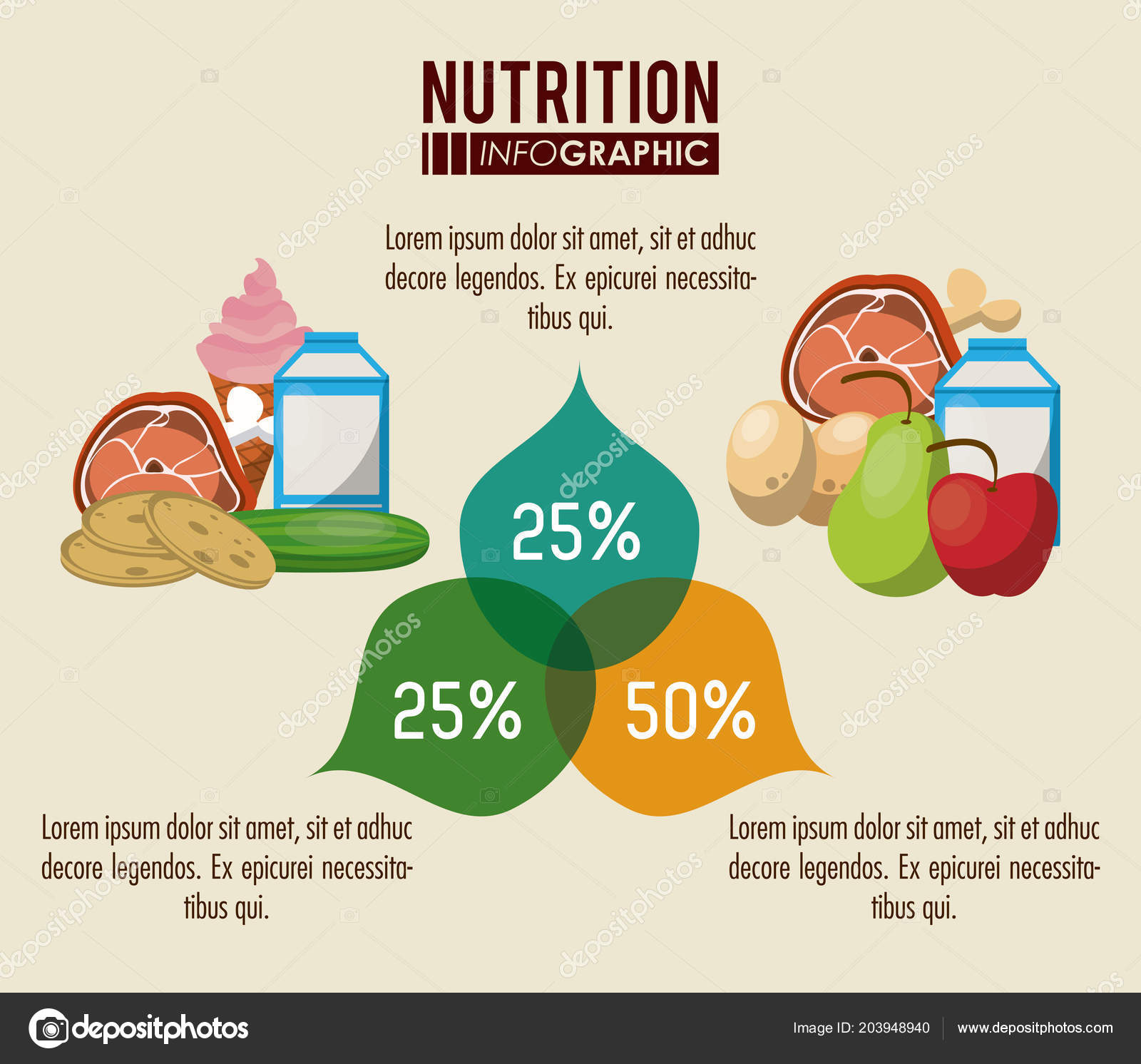 Nutrition and food infographic Stock Vector by ©jemastock 203948940