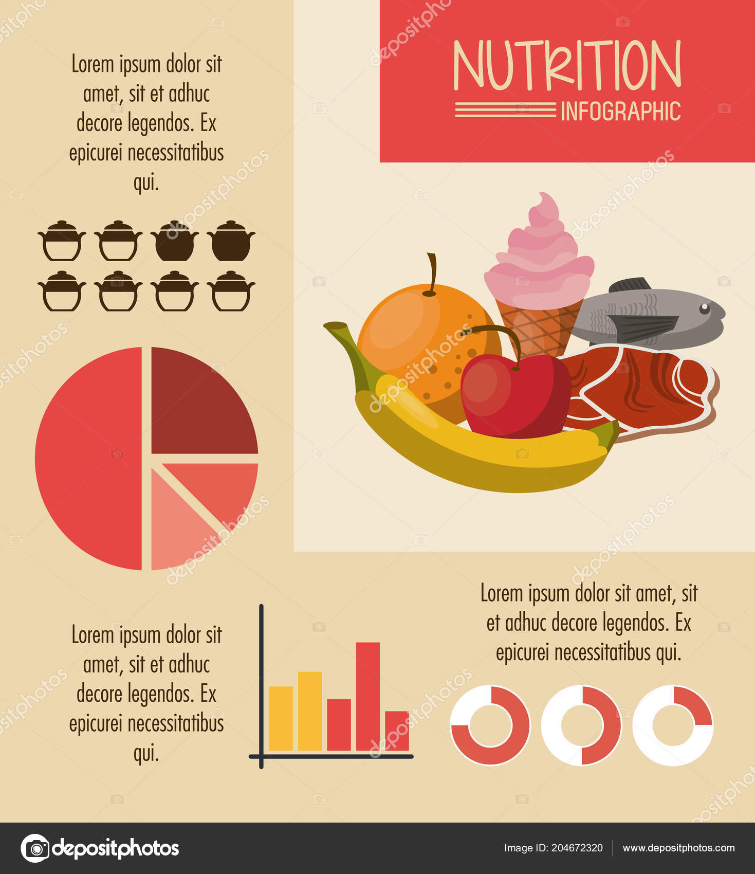 Nutrition and food infographic Stock Vector Image by ©jemastock #204672320