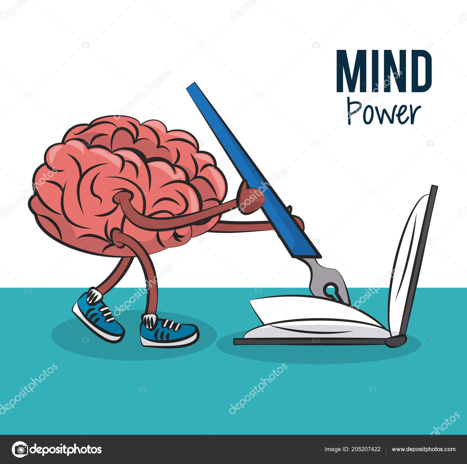 Mind and brain power concept Stock Vector by ©jemastock 205207422