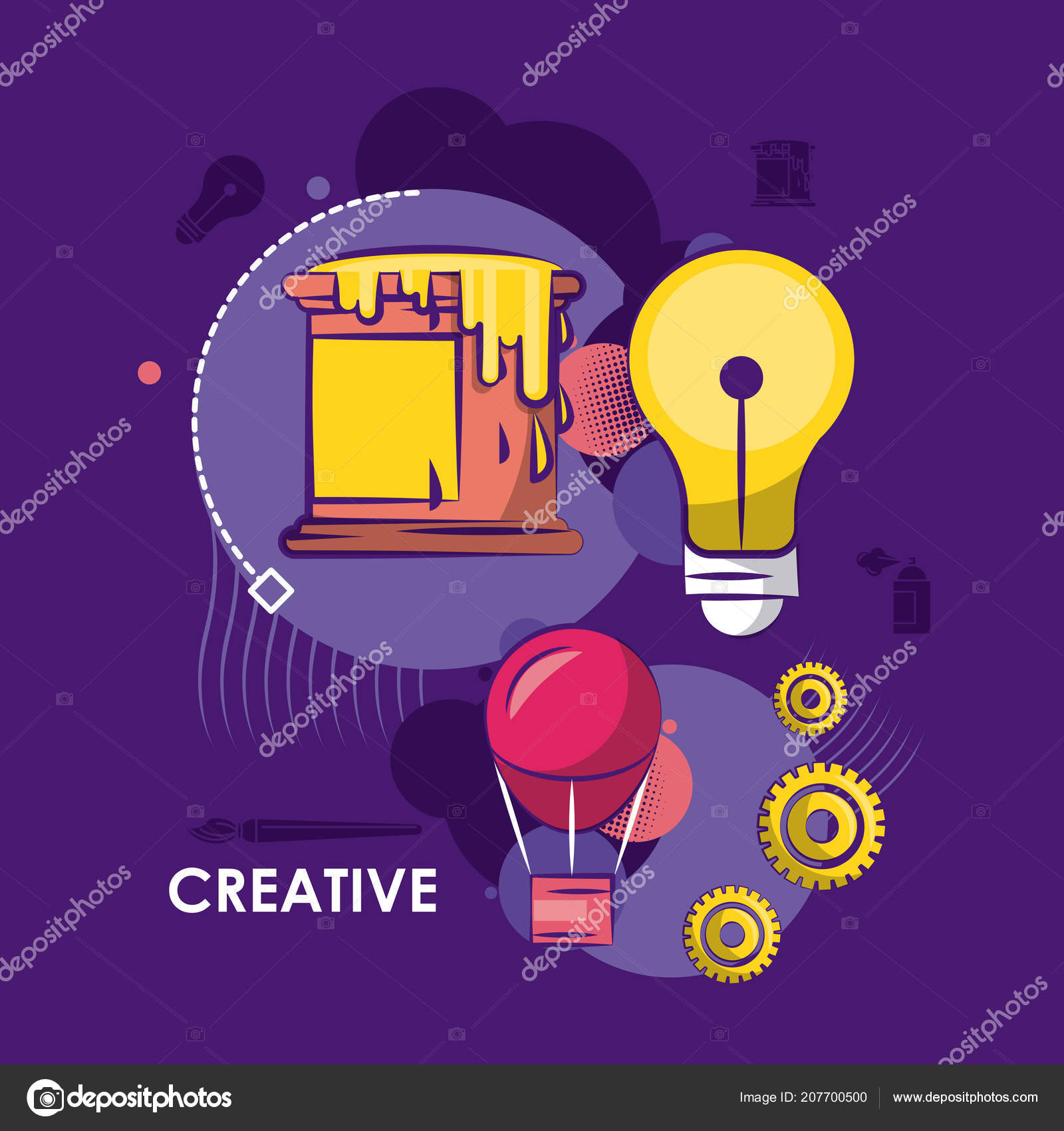 Be creative graphic design Stock Vector by ©jemastock 207700500