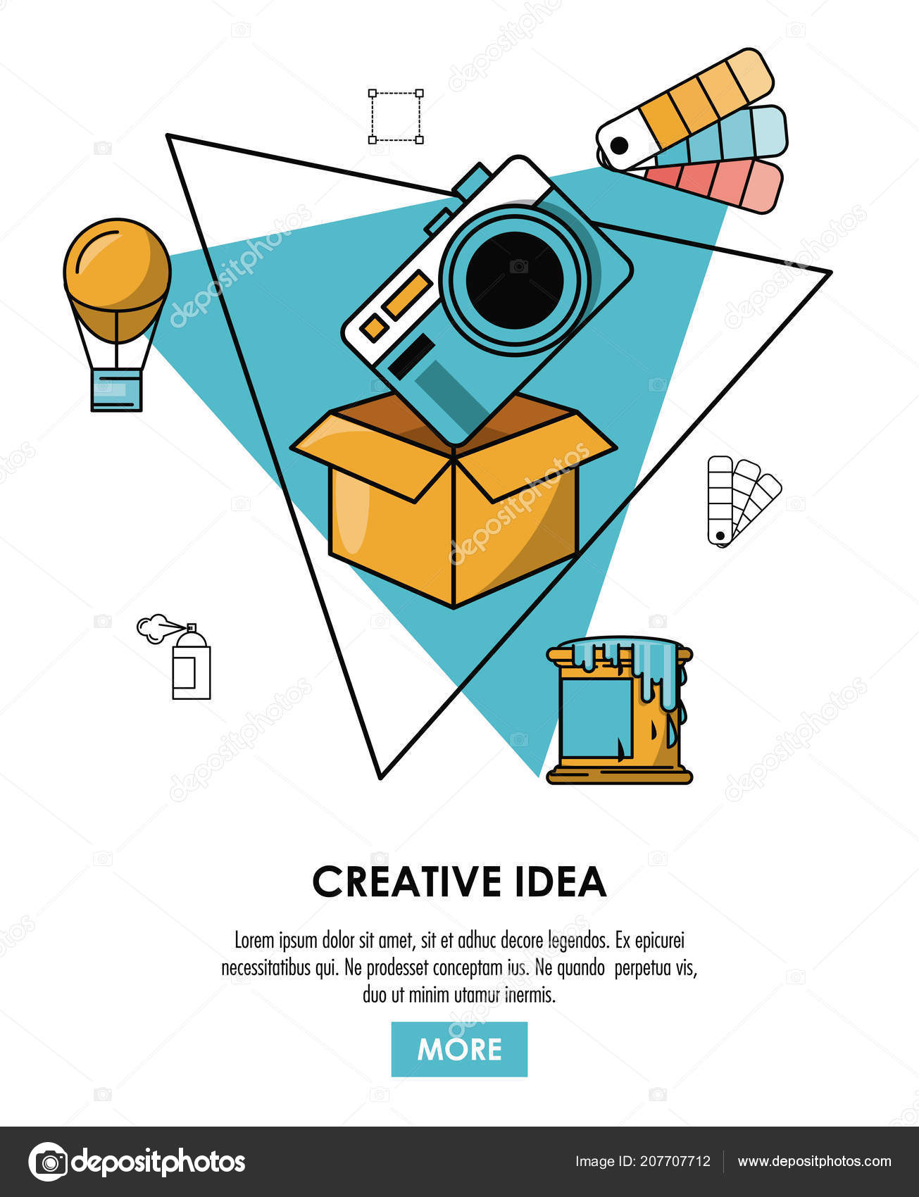 Be creative poster Stock Illustration by ©jemastock #207707712