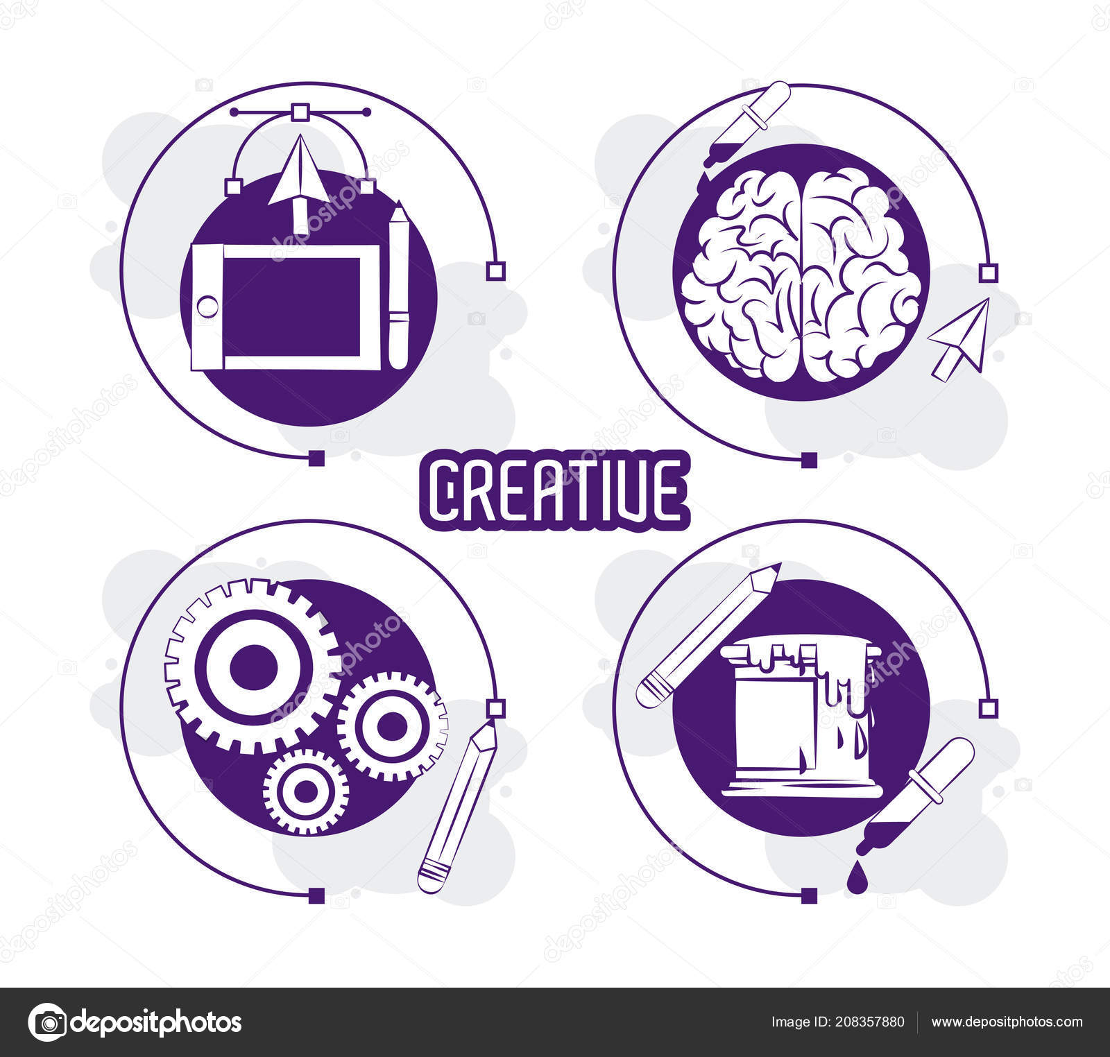 Set of creative design Stock Vector by ©jemastock 208357880