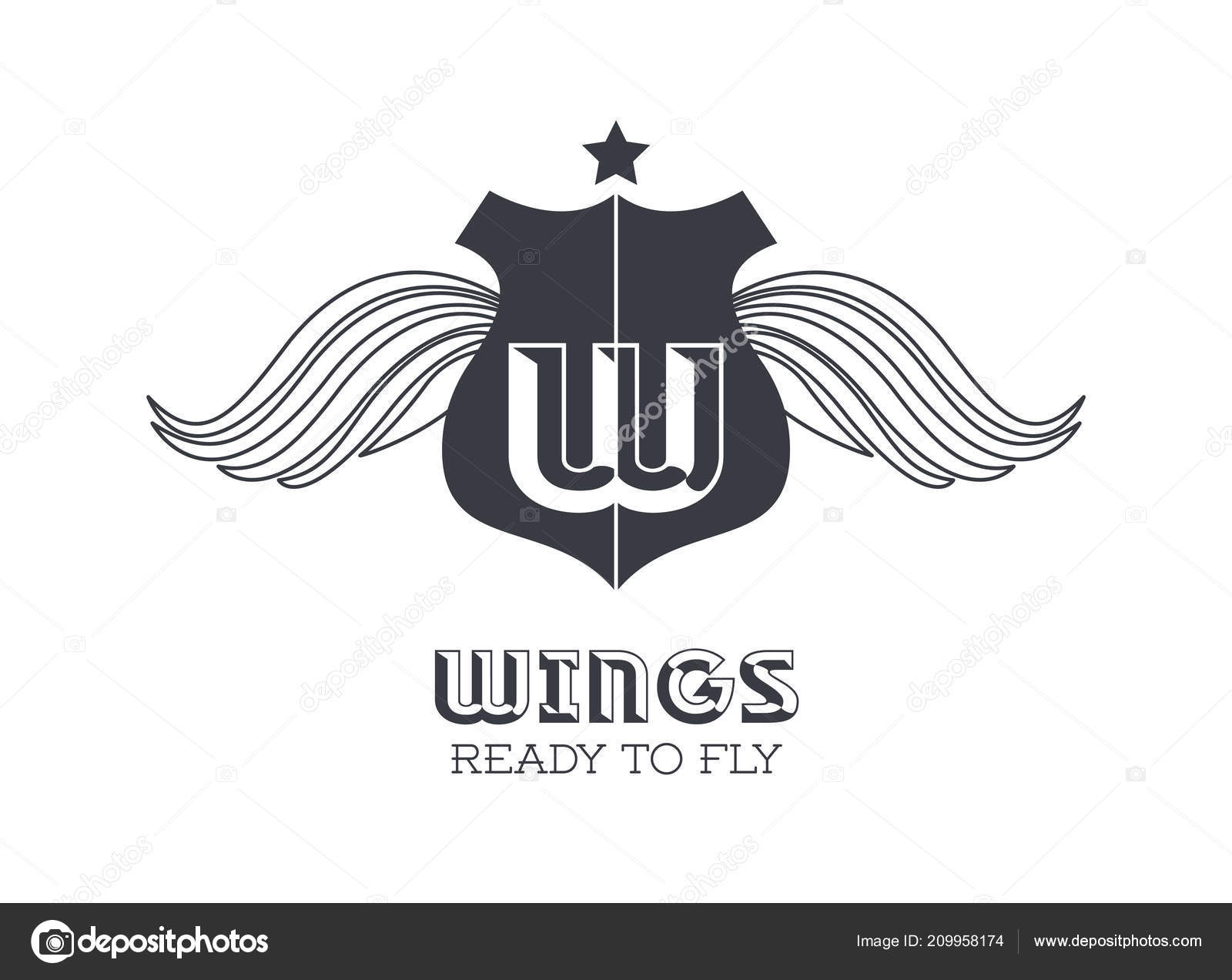 Luxury wings emblem Stock Vector Image by ©jemastock #209958174