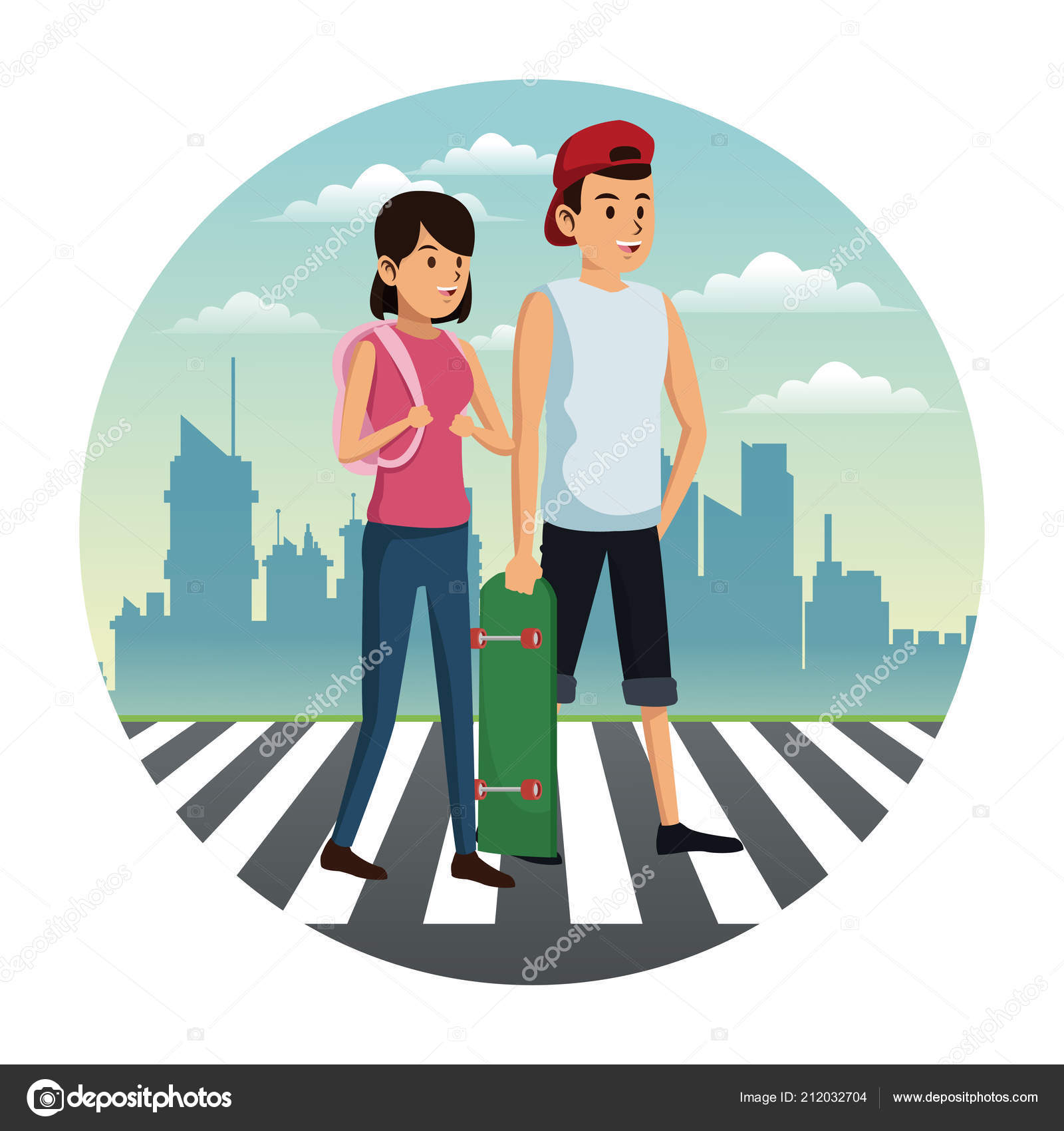 People walking on zebra Stock Vector Image by ©jemastock #212032704