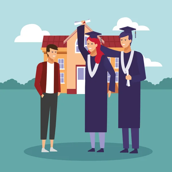 Student graduation cartoon Stock Vector by ©jemastock 214722224