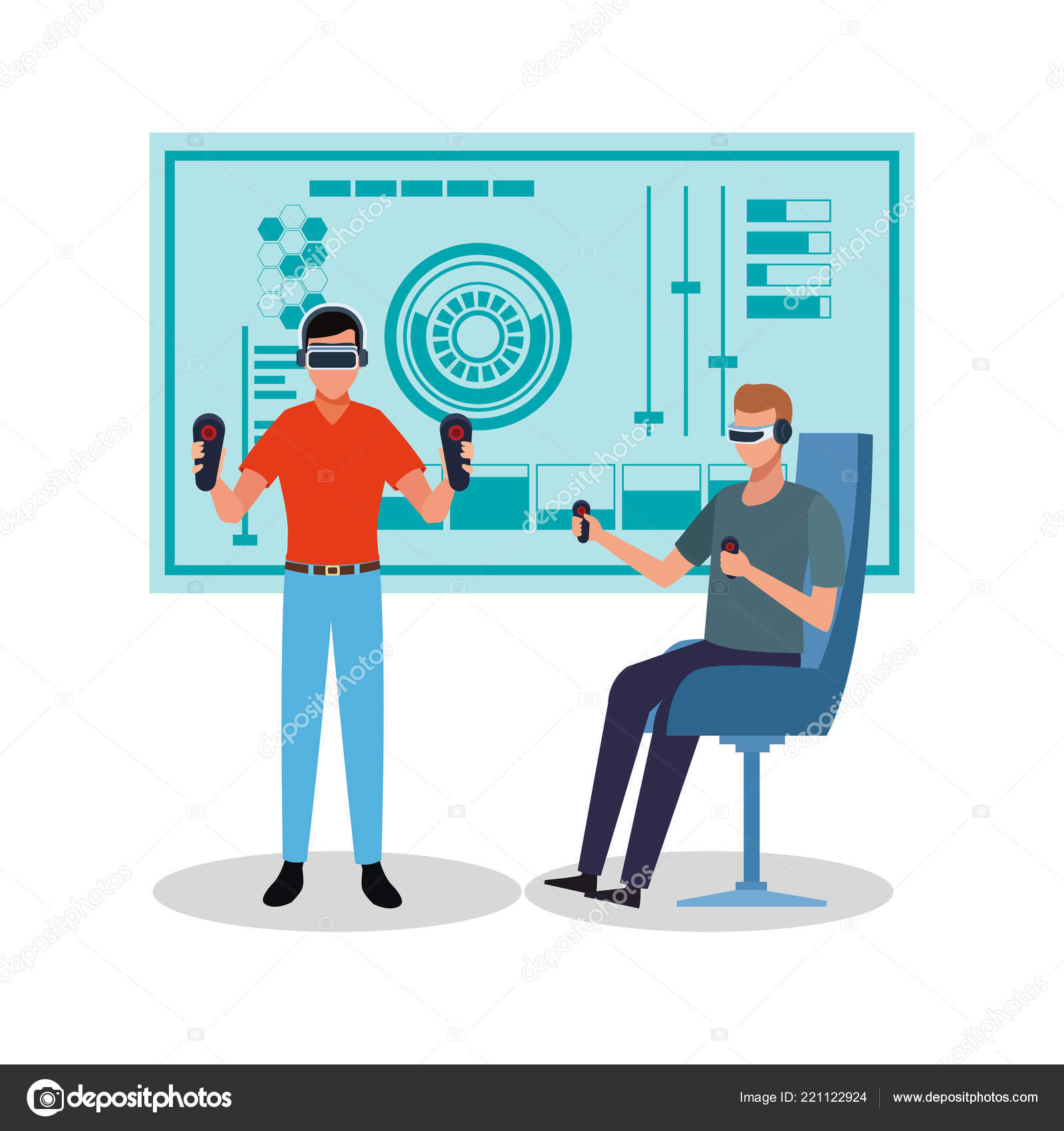 Virtual reality technology Stock Vector Image by ©jemastock #221122924 Virtual reality technology Stock Vector Image by ©jemastock #221122924