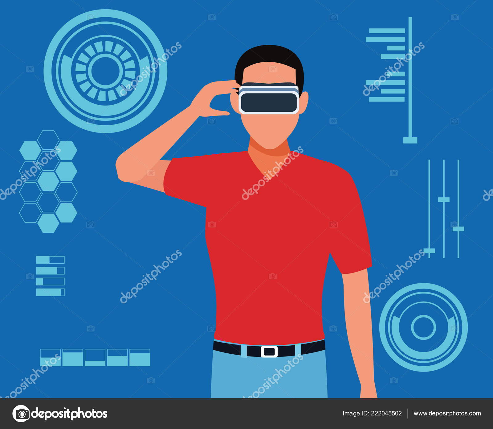Virtual reality technology Stock Vector by ©jemastock 222045502 Virtual reality technology Stock Vector by ©jemastock 222045502