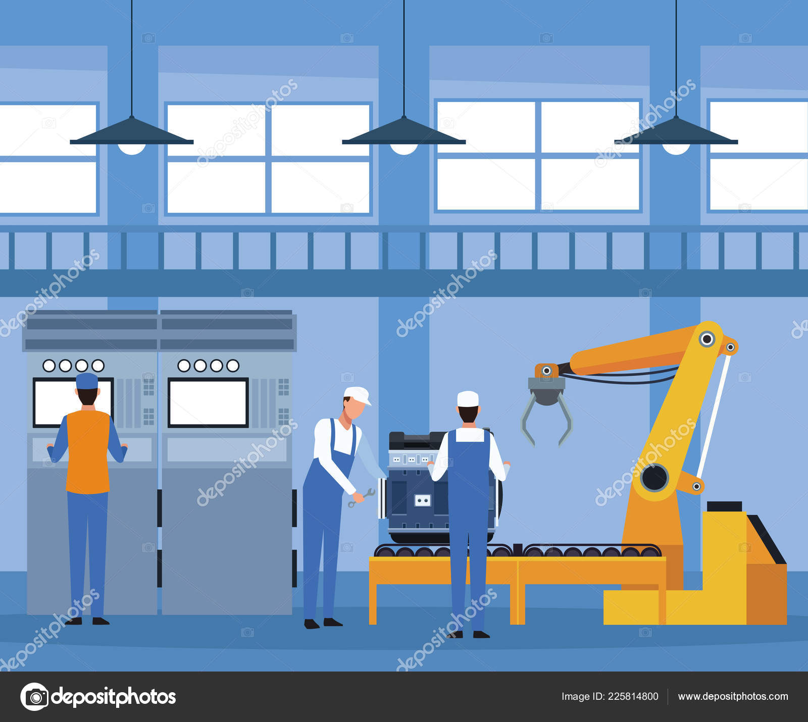 Factory Worker Vector