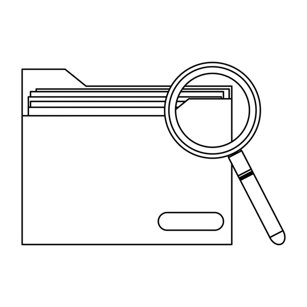 100,000 Magnifying glass over the folder Vector Images | Depositphotos