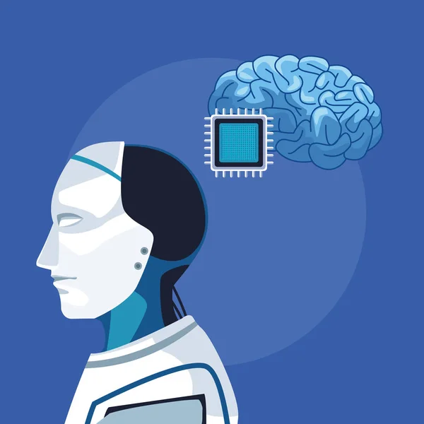 Robot inteligencia artificial Vector de stock por ©jemastock 181800090