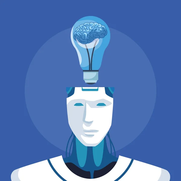 Robot inteligencia artificial Vector de stock por ©jemastock 181800090