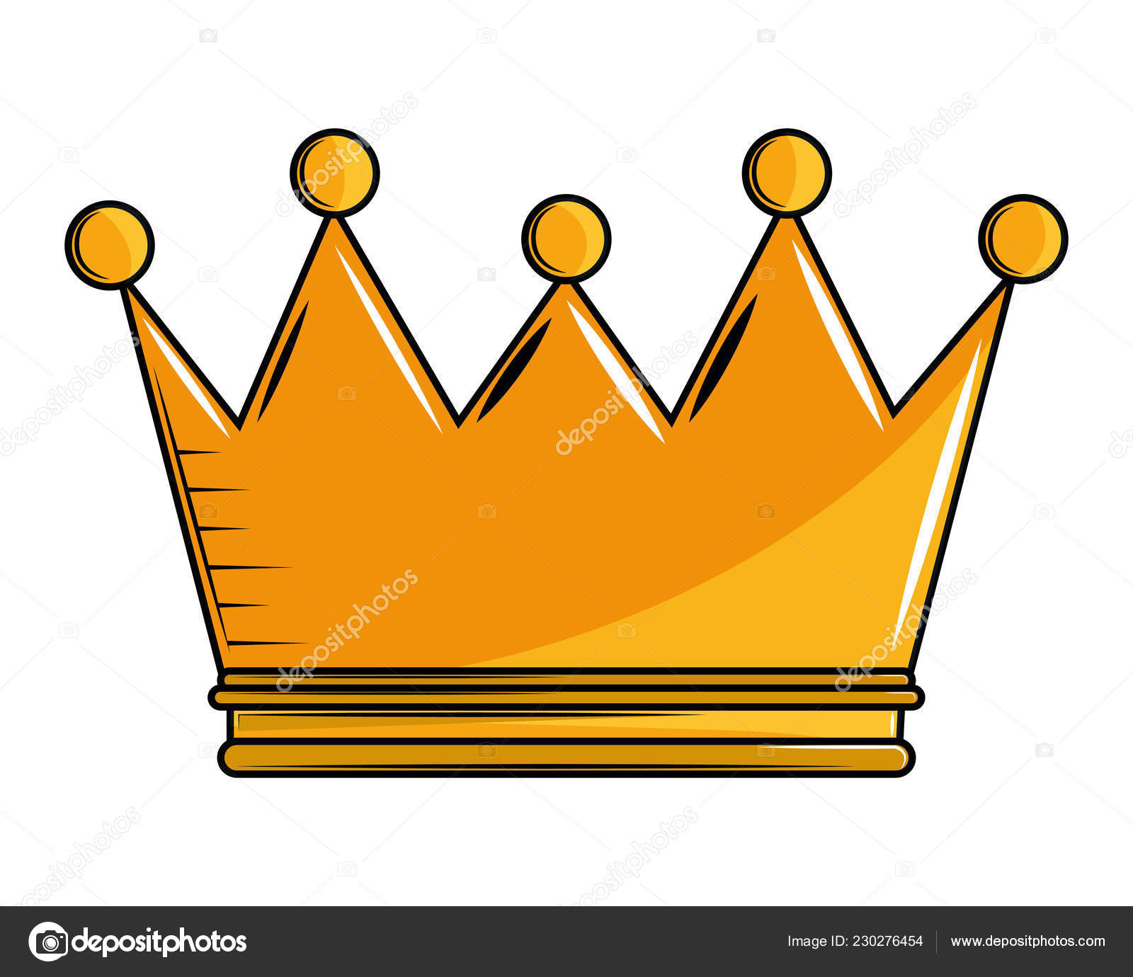 Rey de dibujos animados corona Vector de stock por ©jemastock 230276454