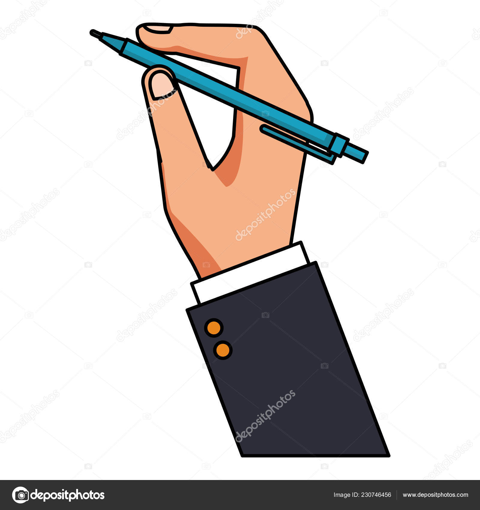 Hand with pencil Stock Vector Image by ©jemastock #230746456