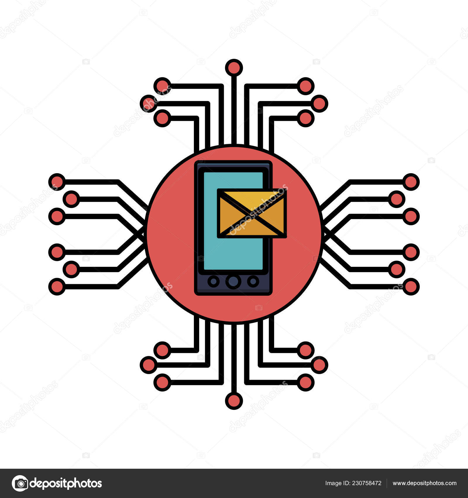 Smartphone envelope icon Stock Vector Image by ©jemastock #230758472