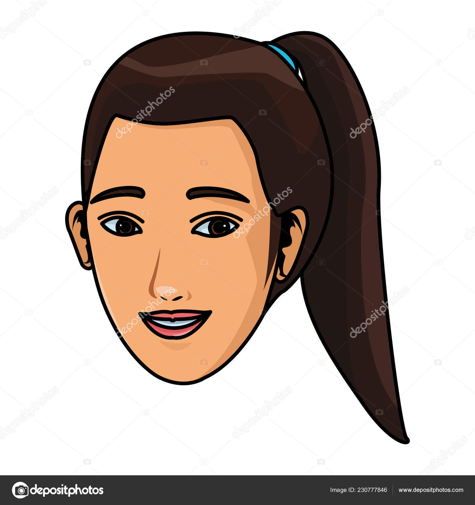 Woman only face Stock Vector Image by ©jemastock #230777846