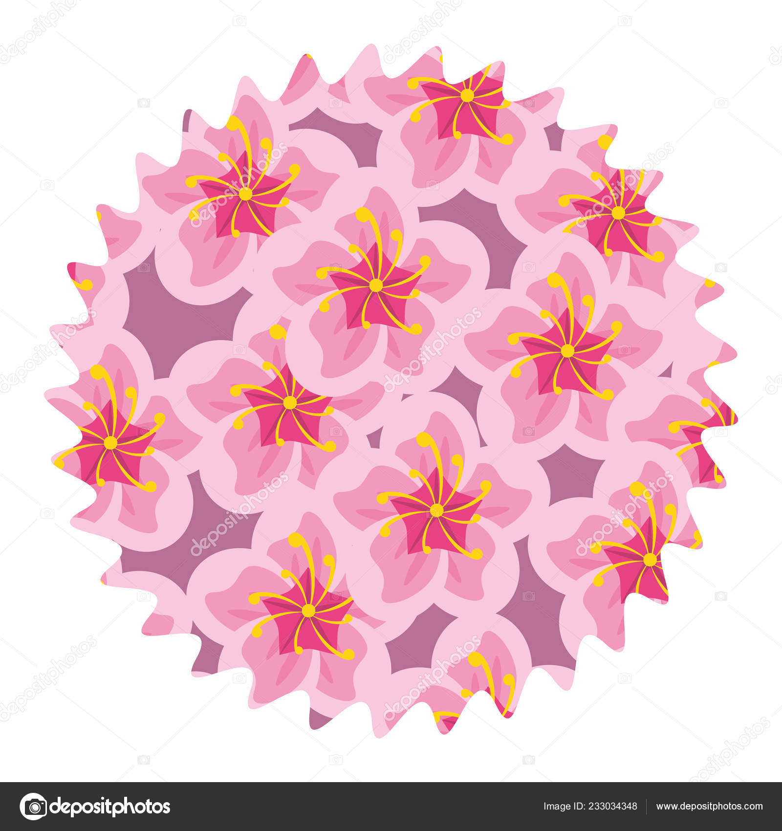 Floral round label Stock Vector by ©jemastock 233034348