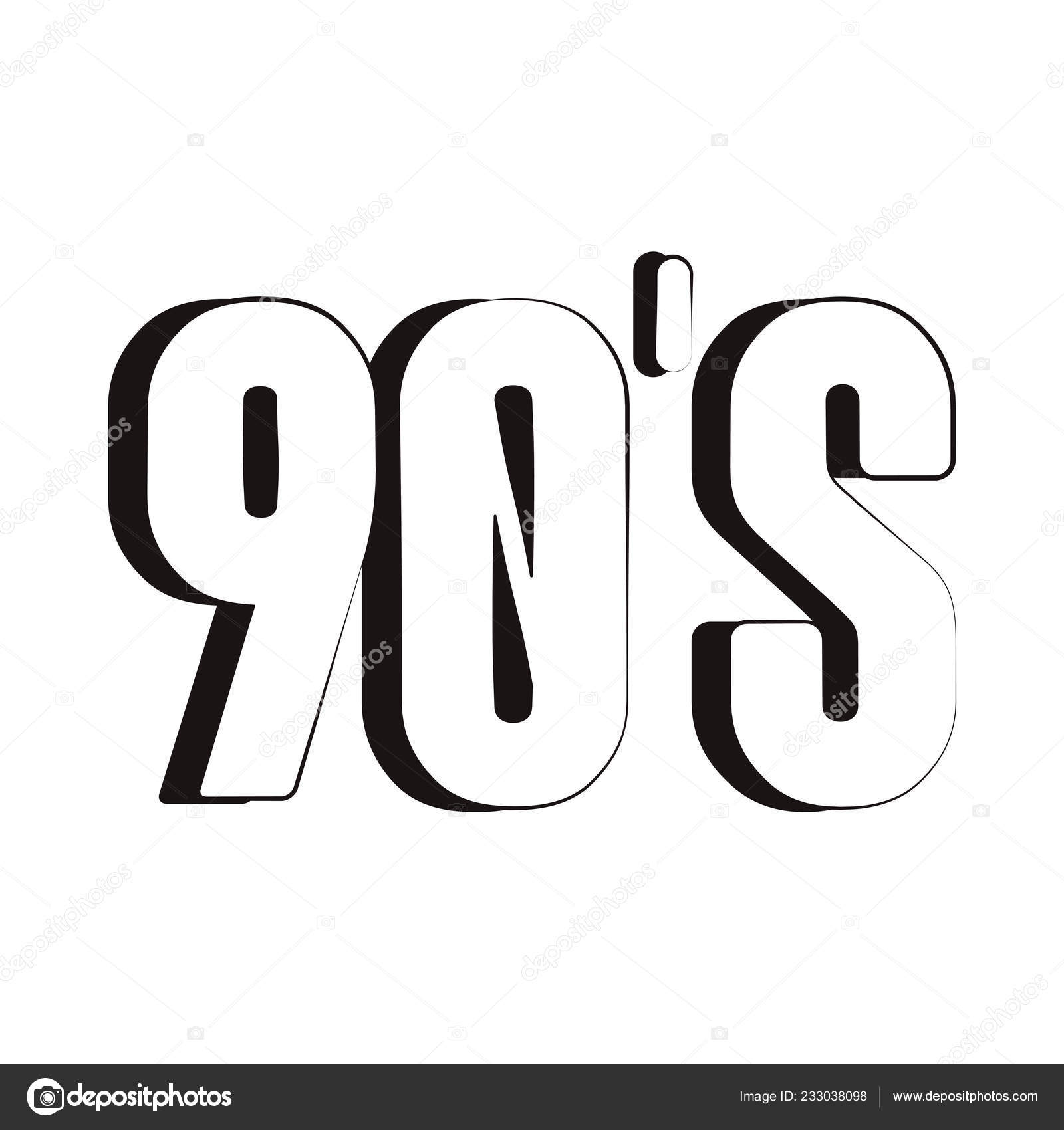 90S Retro Symbol การ นในภาพเวกเตอร าและส ขาว ภาพเวกเตอร์สต็อกโดย ...