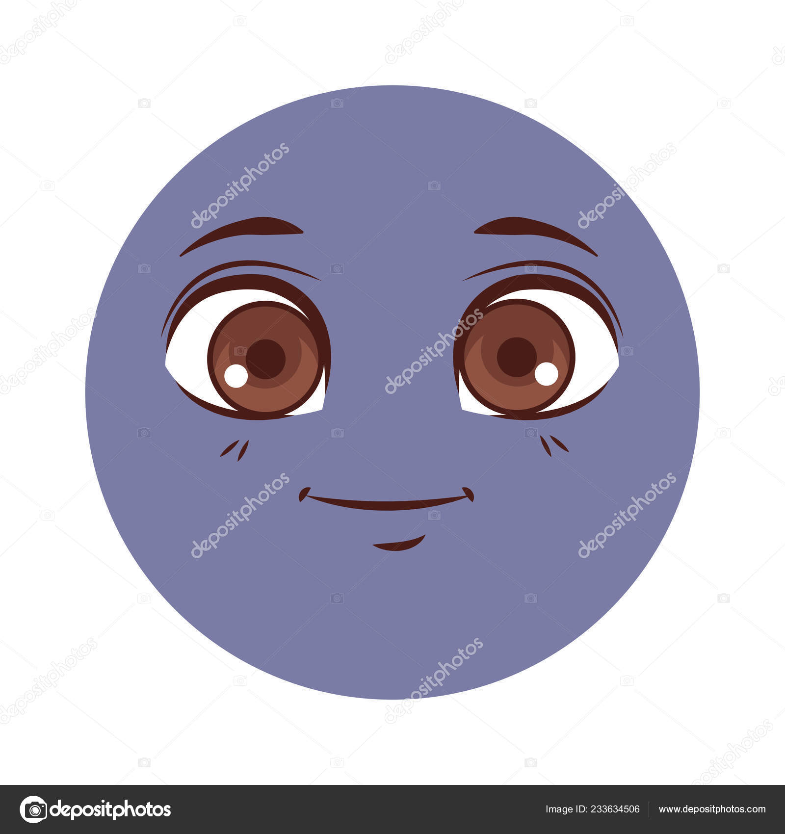 Round icon face cartoon Stock Vector Image by ©jemastock #233634506