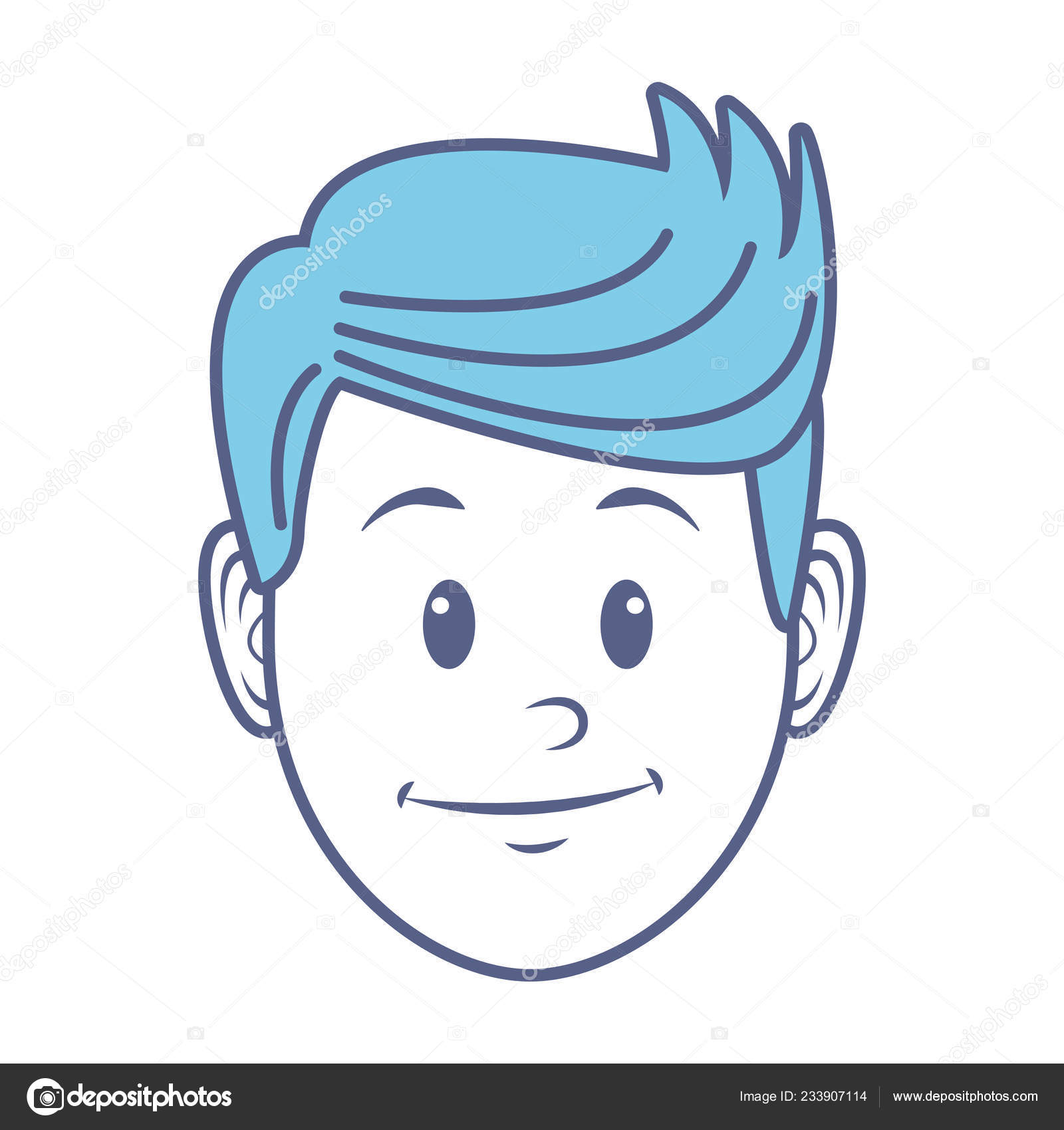 Man only face Stock Vector by ©jemastock 233907114