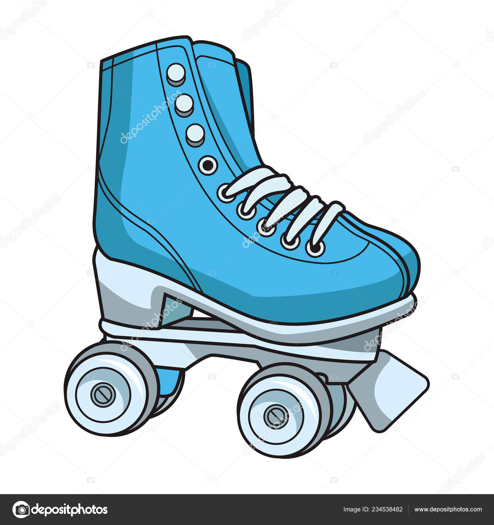 Arte Pop Retro Patines Dibujos Animados Vector Ilustración Diseño ...
