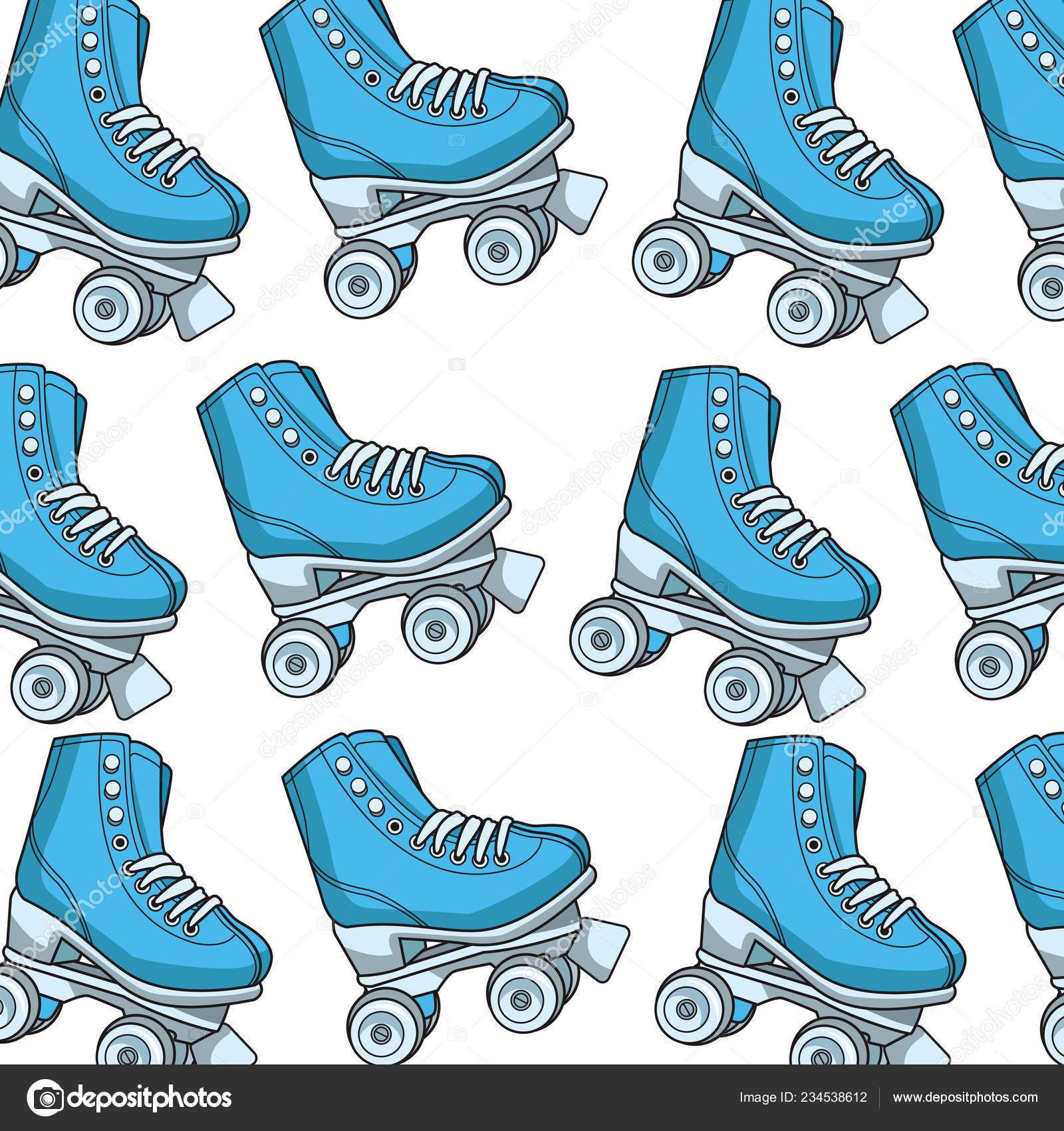 Roller Skates Pop Art Background Vector Illustration Graphic Design ...