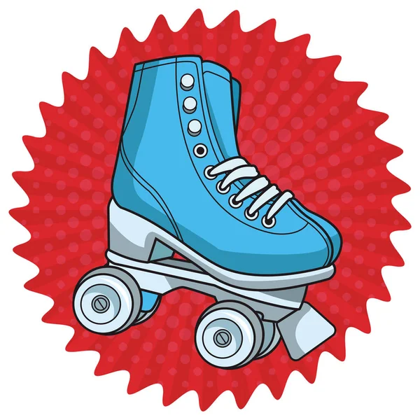 Roller Skates Pop Art Background Vector Illustration Graphic Design ...