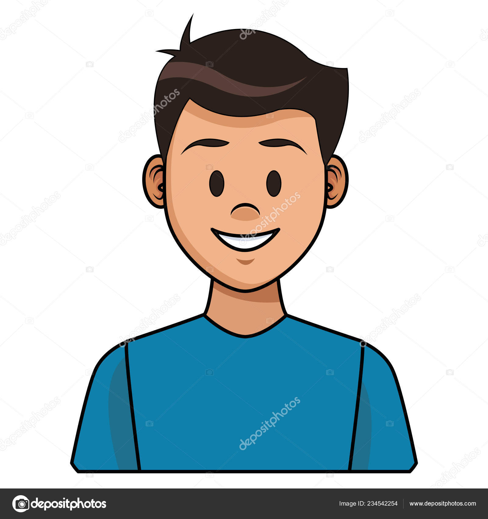 Man Profile Smiling Cartoon Vector Illustration Graphic Design Stock ... Man Profile Smiling Cartoon Vector Illustration Graphic Design Stock ...