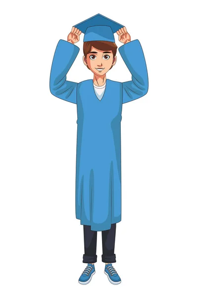 Young Graduate Man Body Cartoon Vector Illustration Graphic Design ⬇ ...