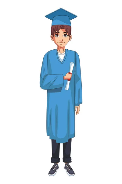 Young Graduate Man Body Cartoon Vector Illustration Graphic Design ...