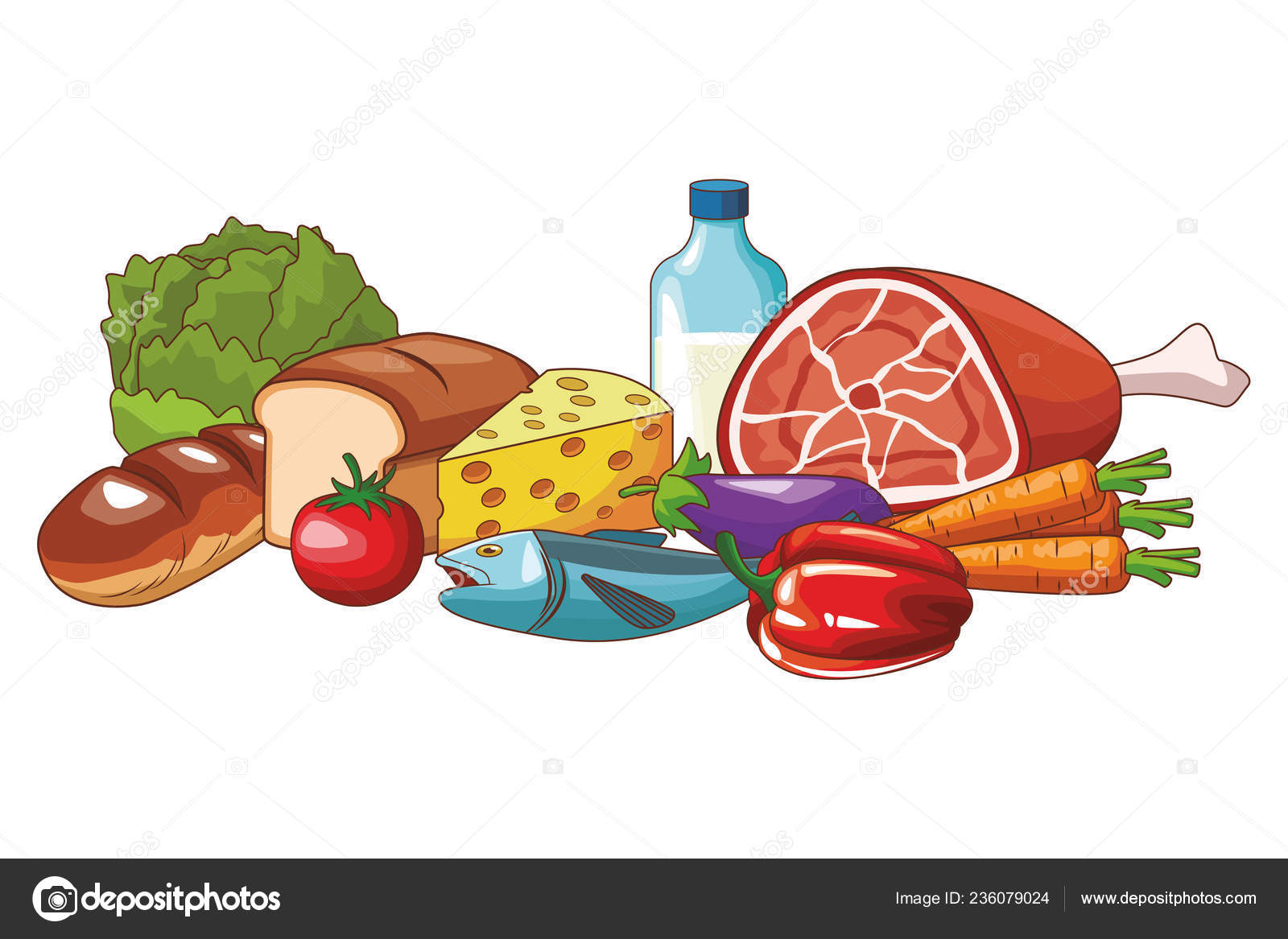 Delicious food cartoon Stock Vector Image by ©jemastock #236079024
