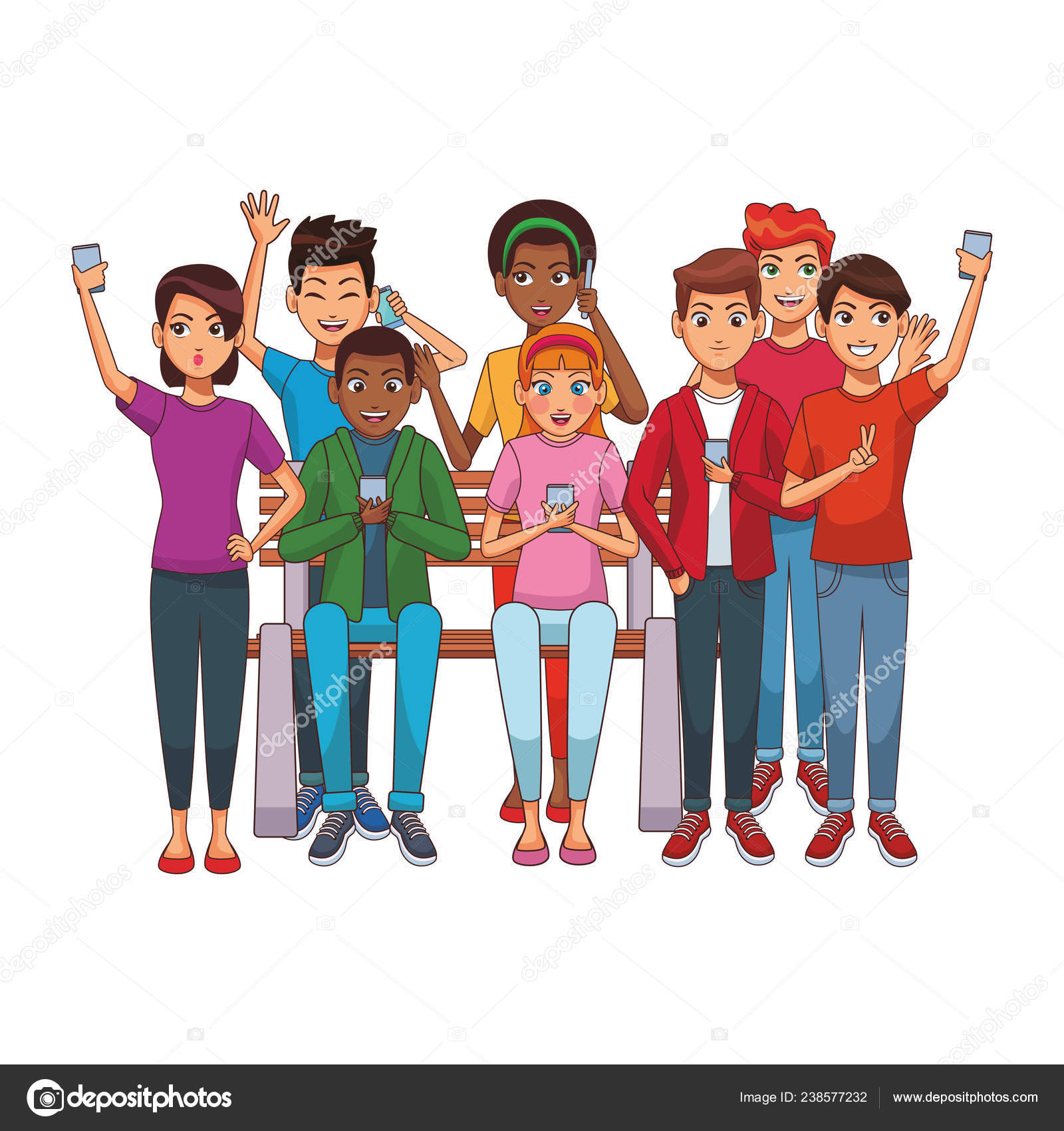 Grupo De Amigos De Dibujos Animados 57 Personajes De Dibujos Animados