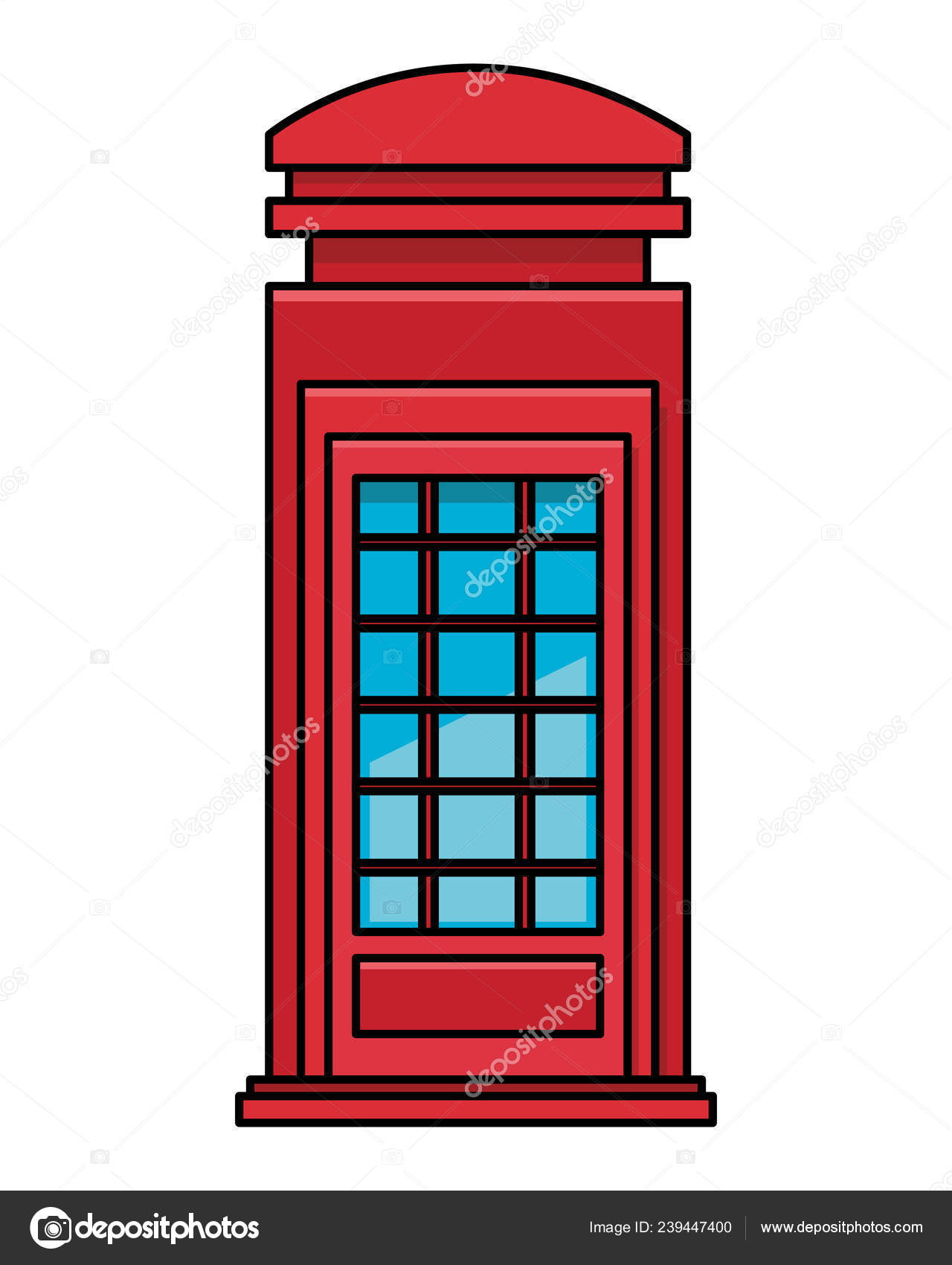 Red telephone box Stock Vector by ©jemastock 239447400