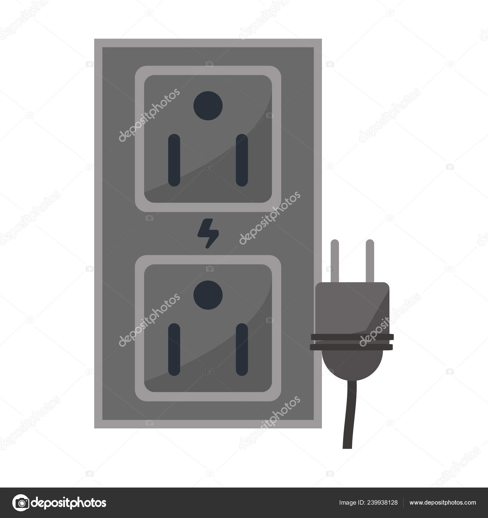 Plug and wire electric symbol Stock Vector by ©jemastock 239938128