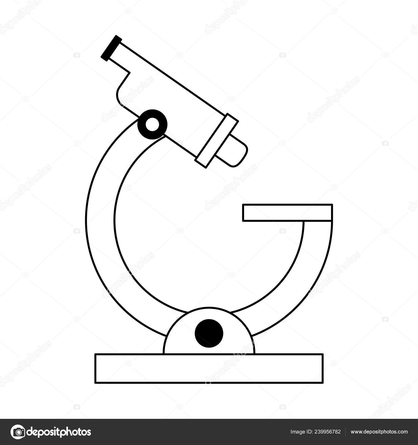 Science Microscope Clipart Black And White