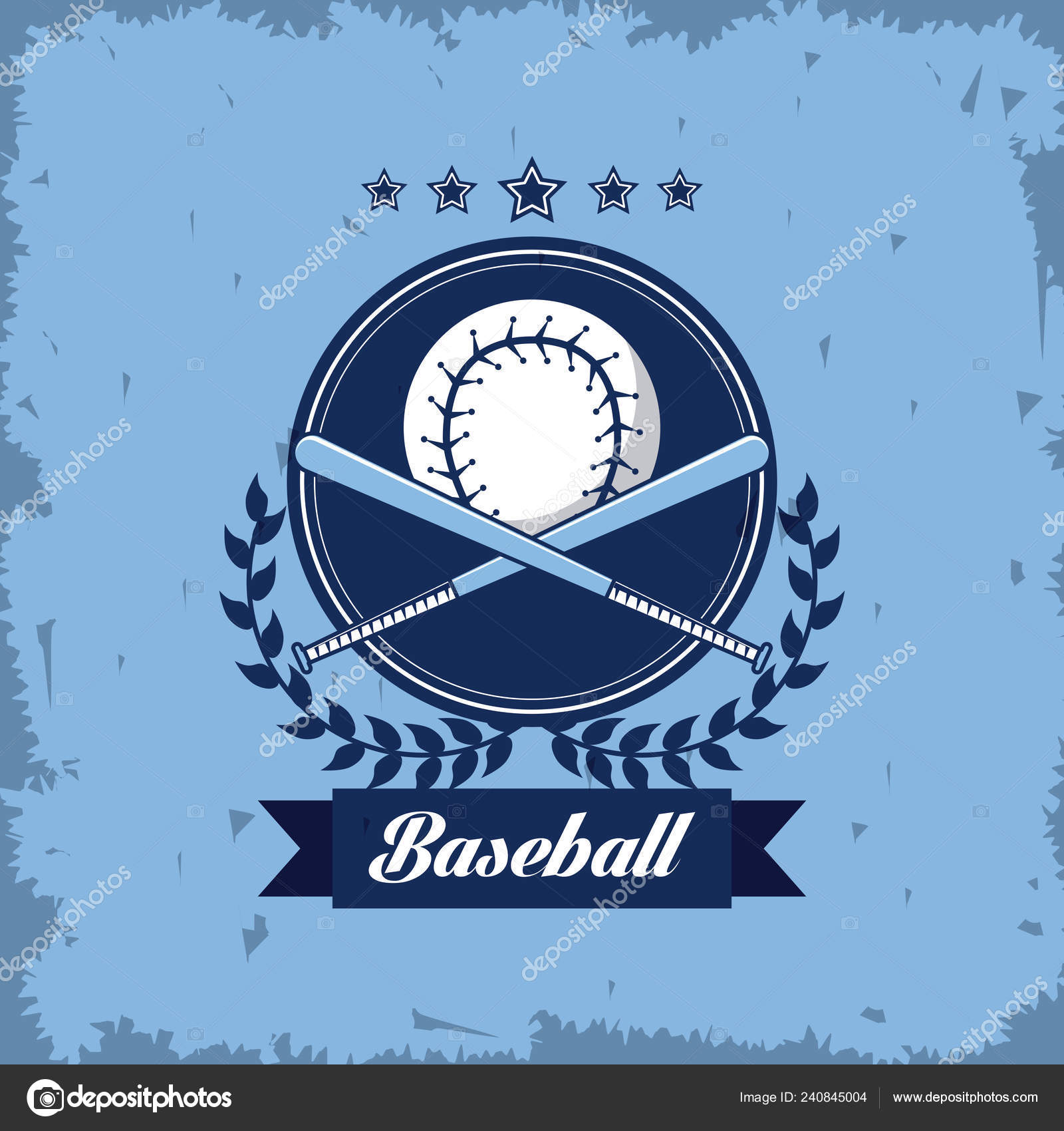 Tarjeta de campeonato de béisbol Vector de stock #240845004 de ©jemastock