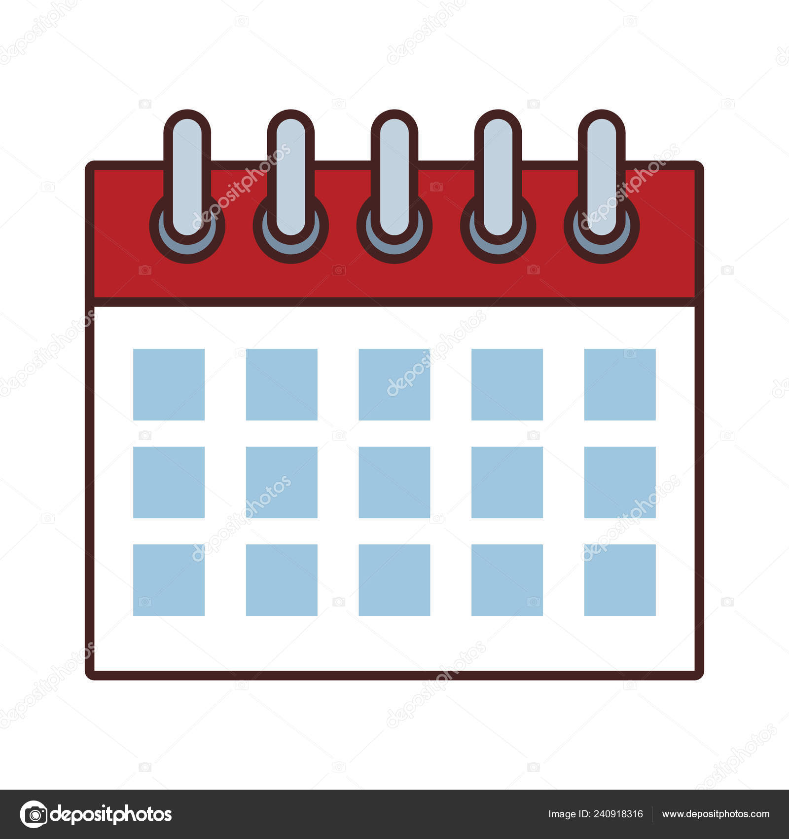 Fecha Calendario Dibujos Animados Vector Ilustración Diseño Gráfico ...