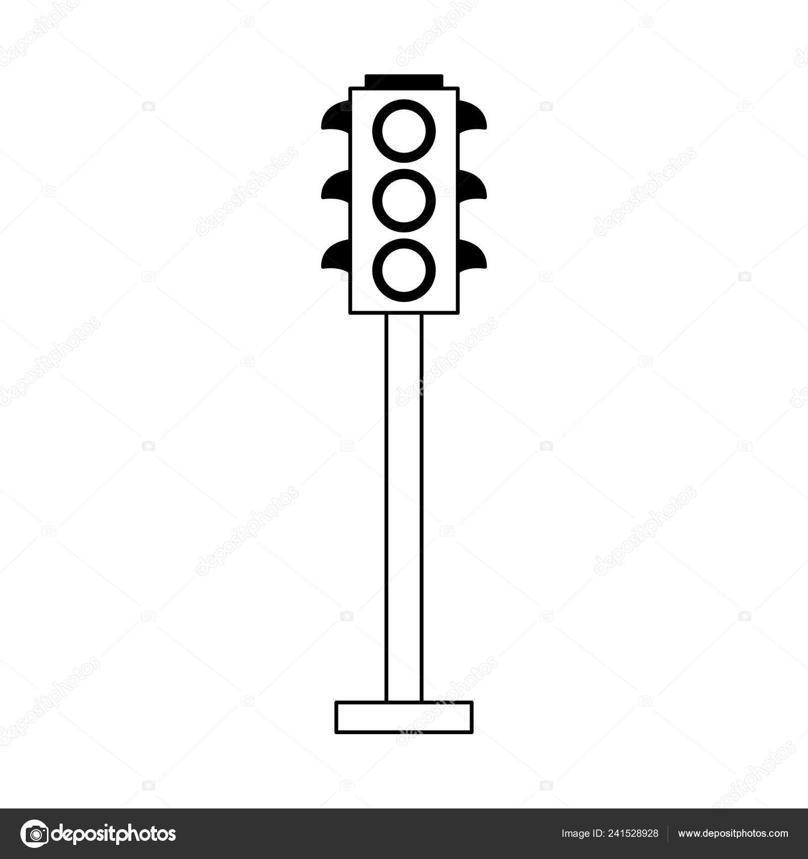 Feux Circulation Symbole Isolé Vecteur Illustration Graphique Vecteur ...