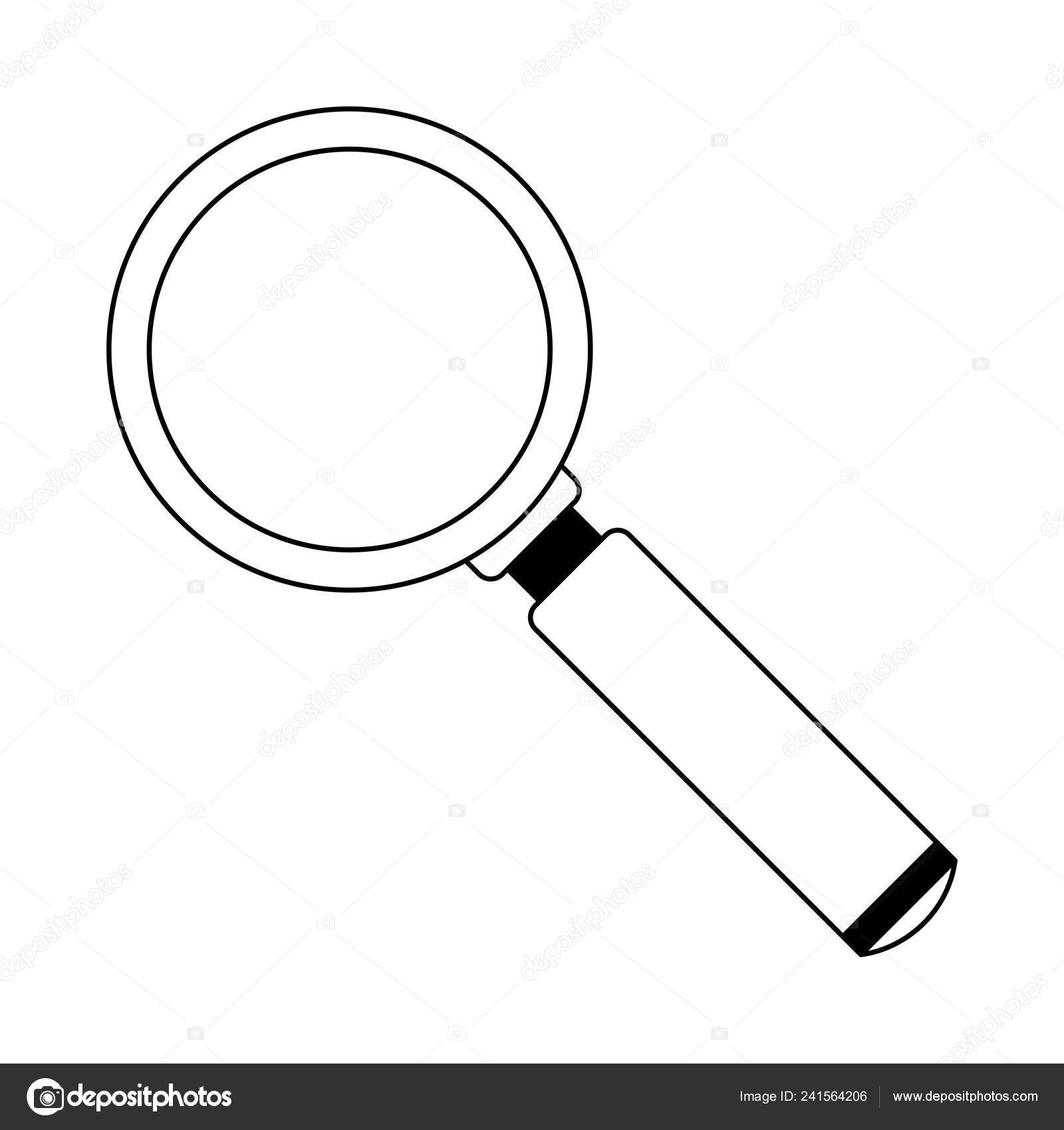 Símbolo de lupa en blanco y negro Vector de stock por ©jemastock 241564206