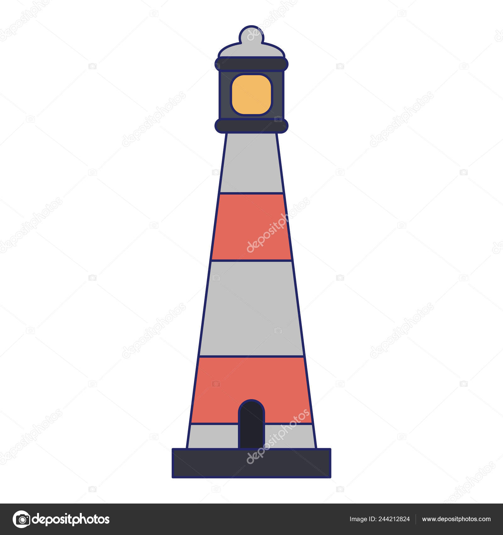 Lighthouse tower symbol Stock Vector by ©jemastock 244212824