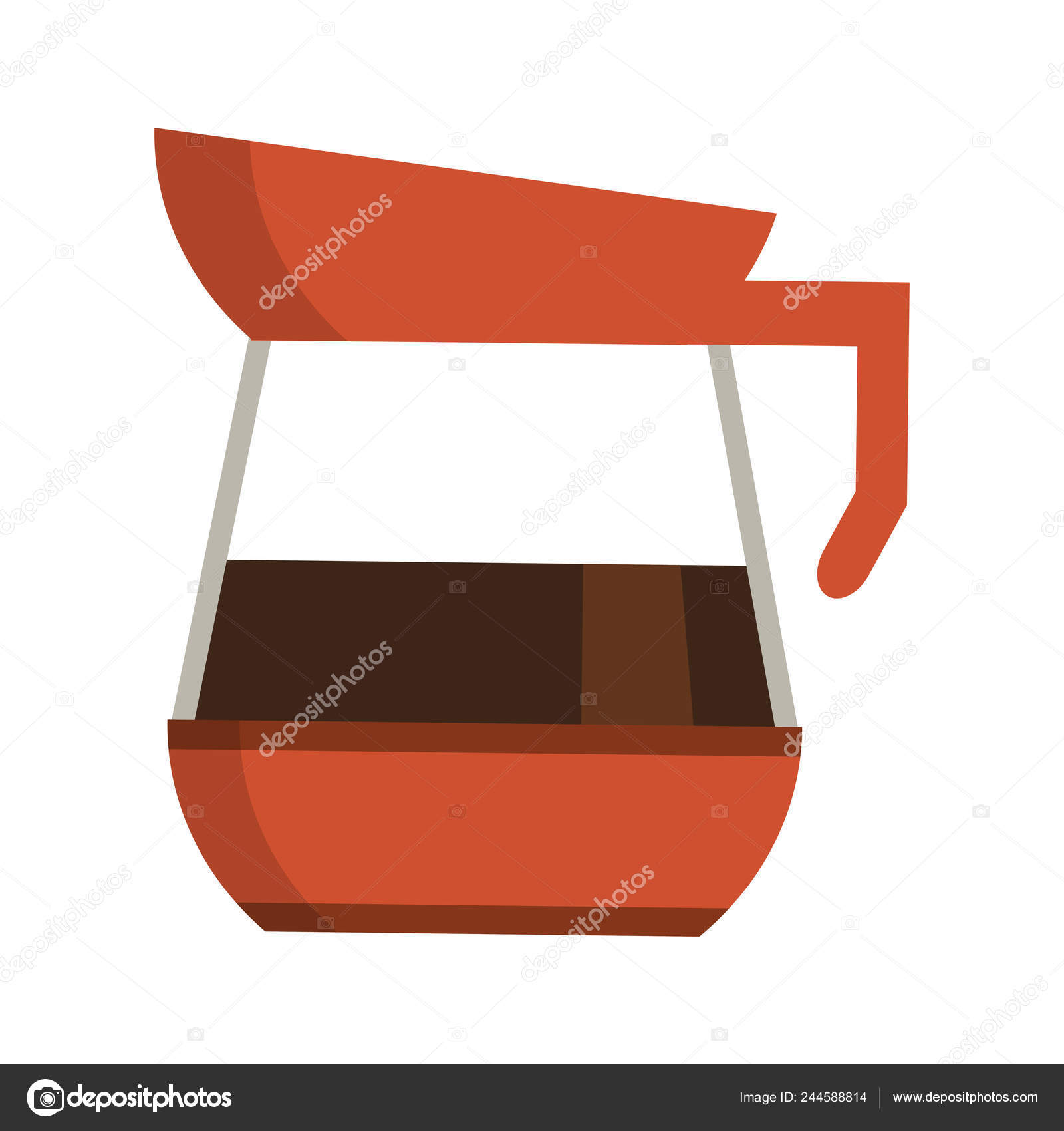 Coffee kettle cartoon isolated Stock Vector by ©jemastock 244588814