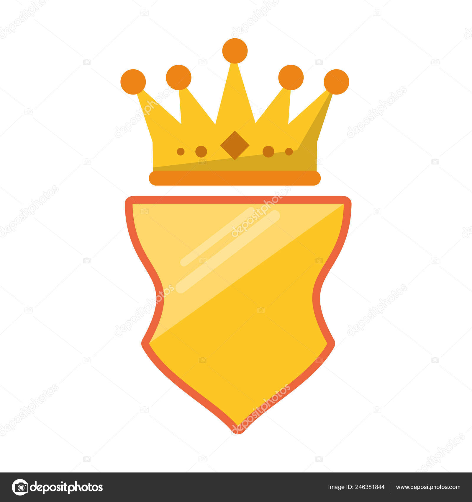 Badge emblem with crown symbol Stock Vector Image by ©jemastock #246381844