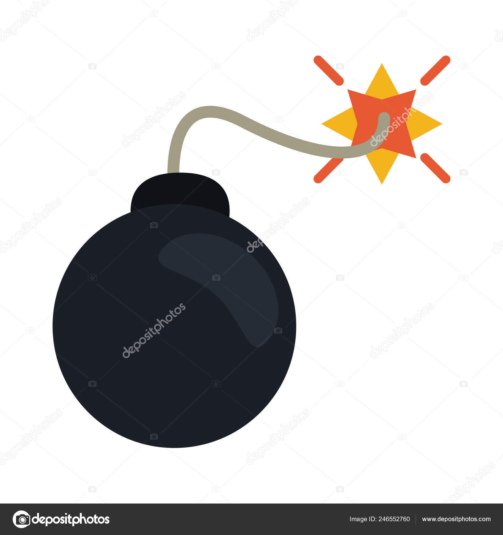 Explosive round bomb symbol Stock Vector Image by ©jemastock #246552760
