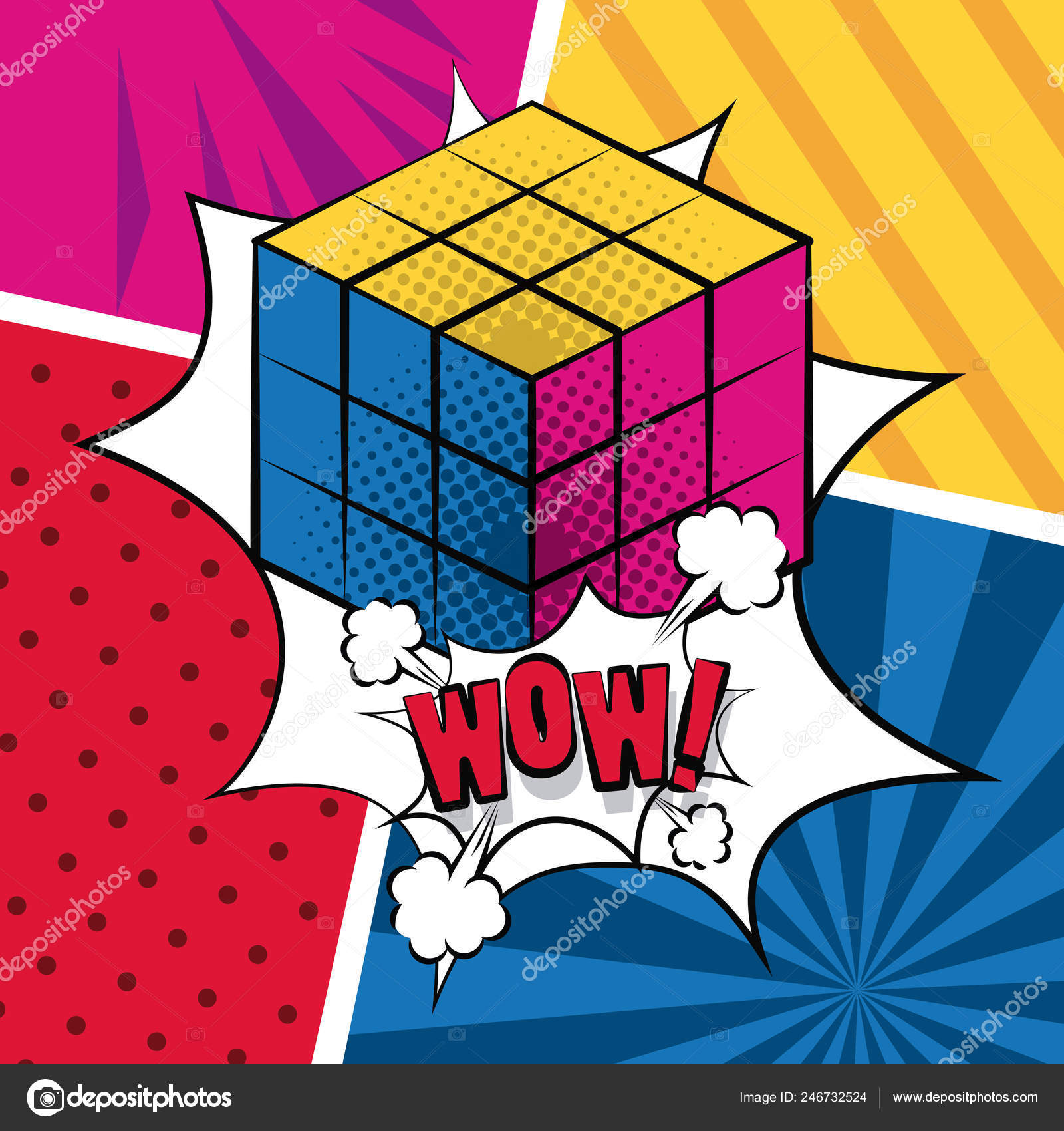 Pop art wow speech Stock Vector Image by ©jemastock #246732524