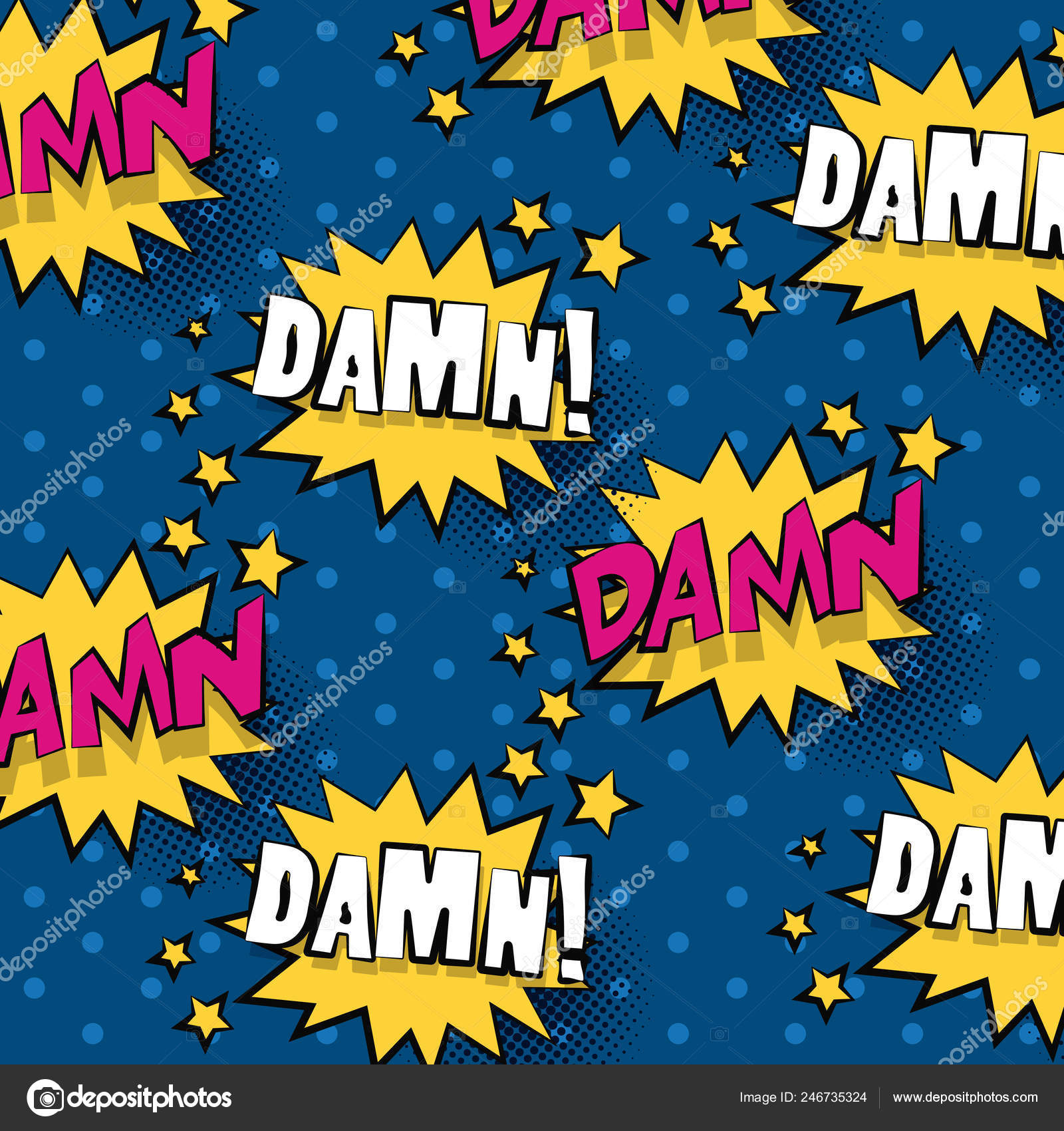 Pop art damn background Stock Vector Image by ©jemastock #246735324
